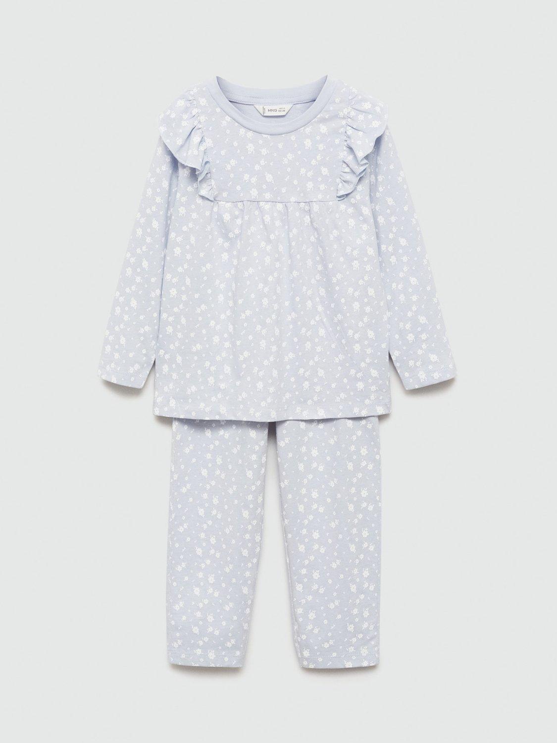 Mango Kids' Flori Pyjamas, Pale Blue