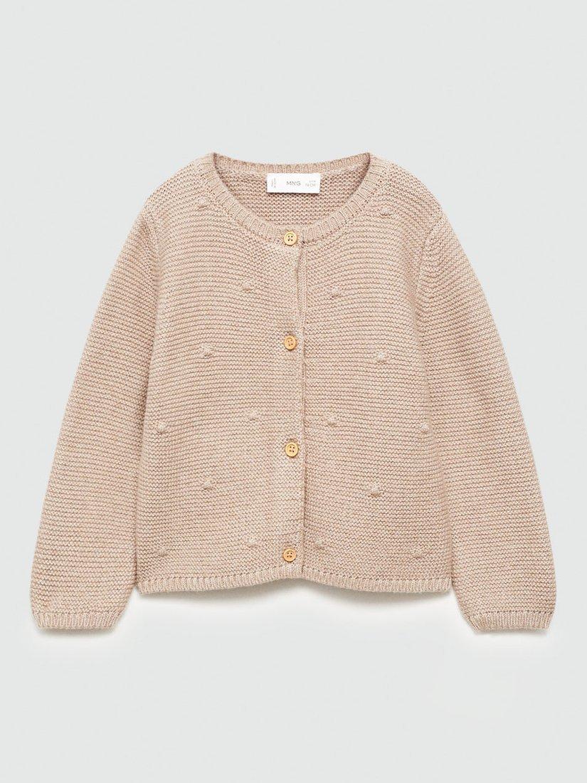 Mango Baby Alice Cardigan, Medium Brown
