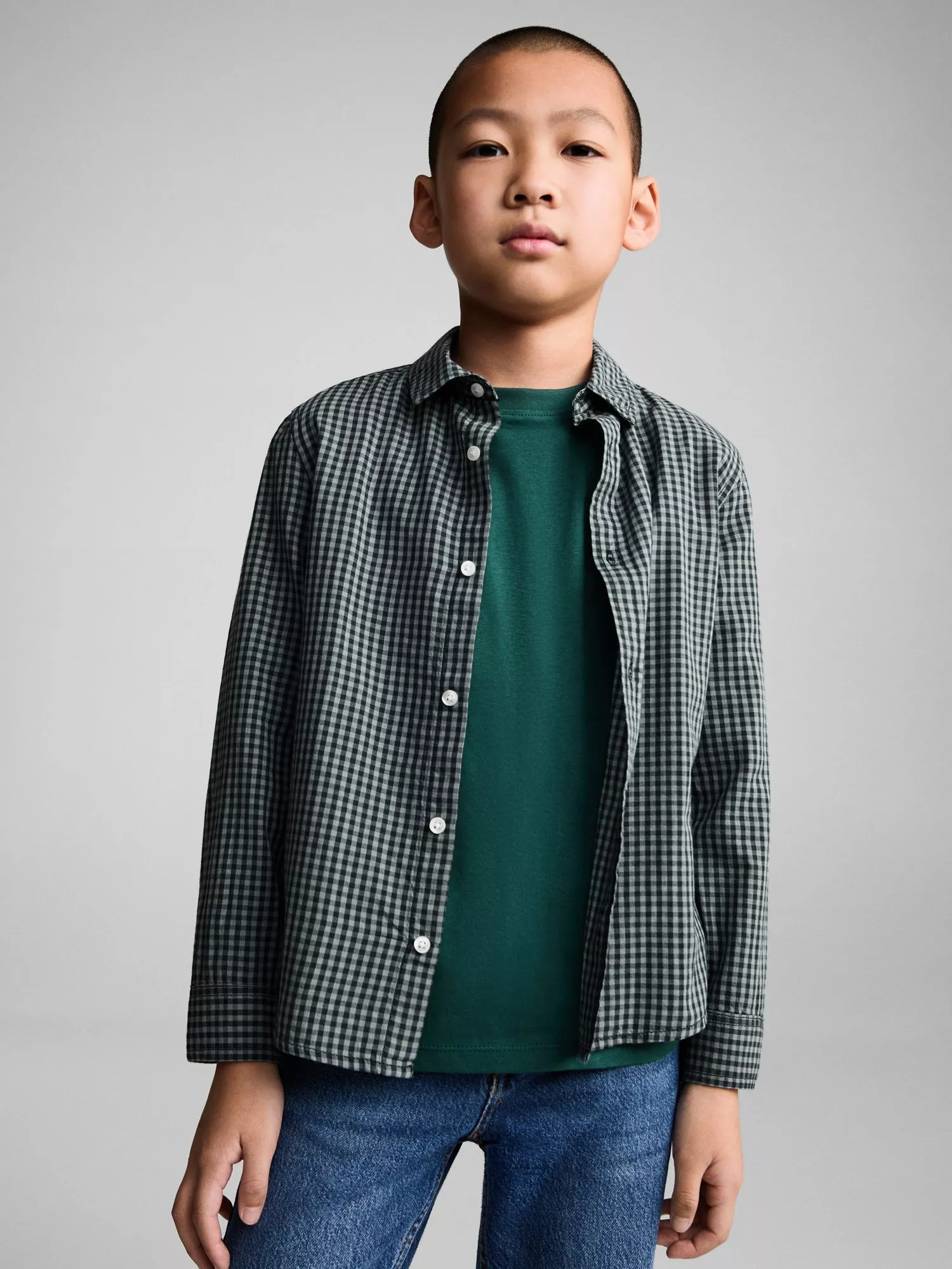 Mango Kids' Pol Check Shirt, Multi
