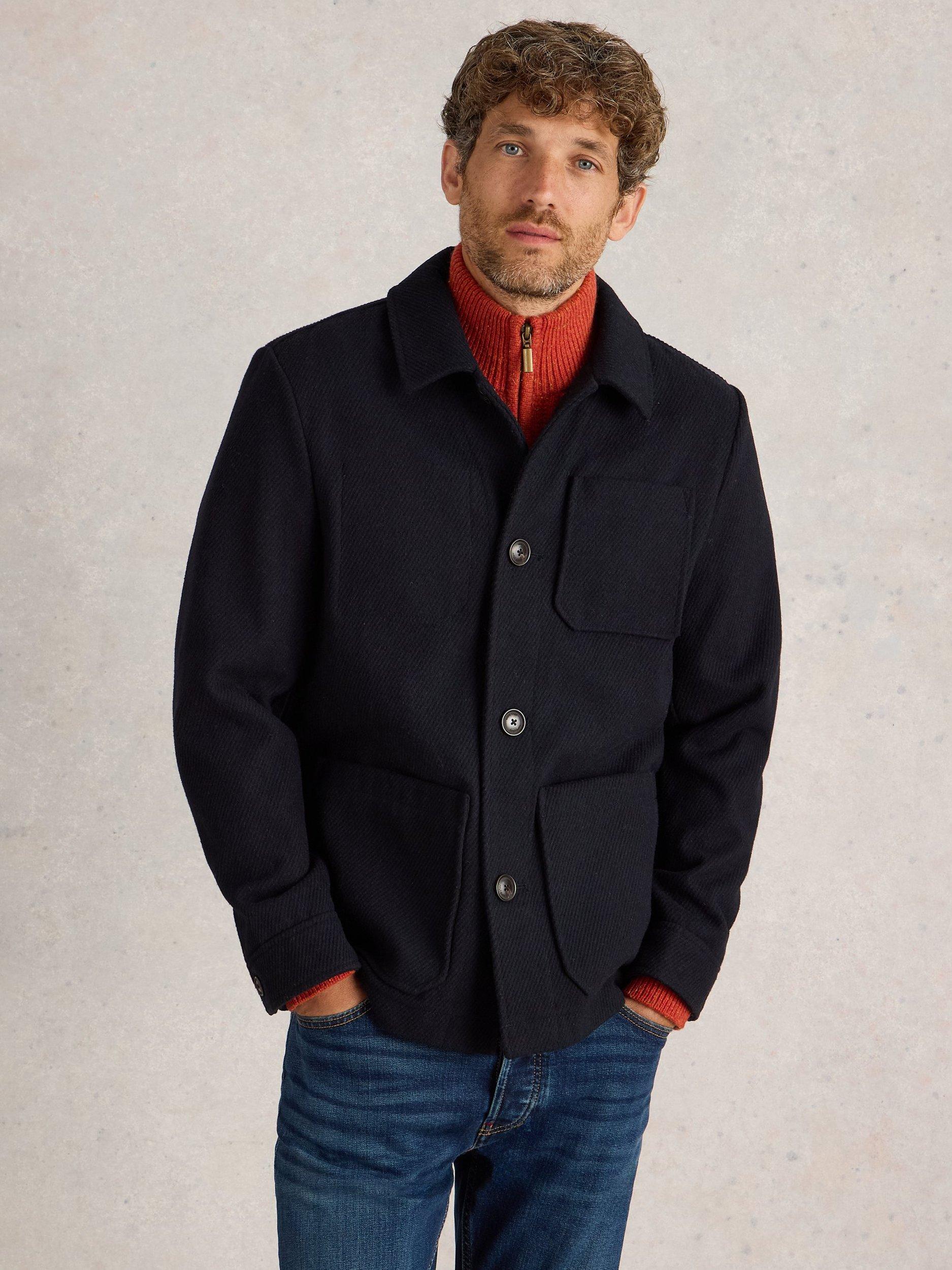 White Stuff Wool Jacket, Dark Navy