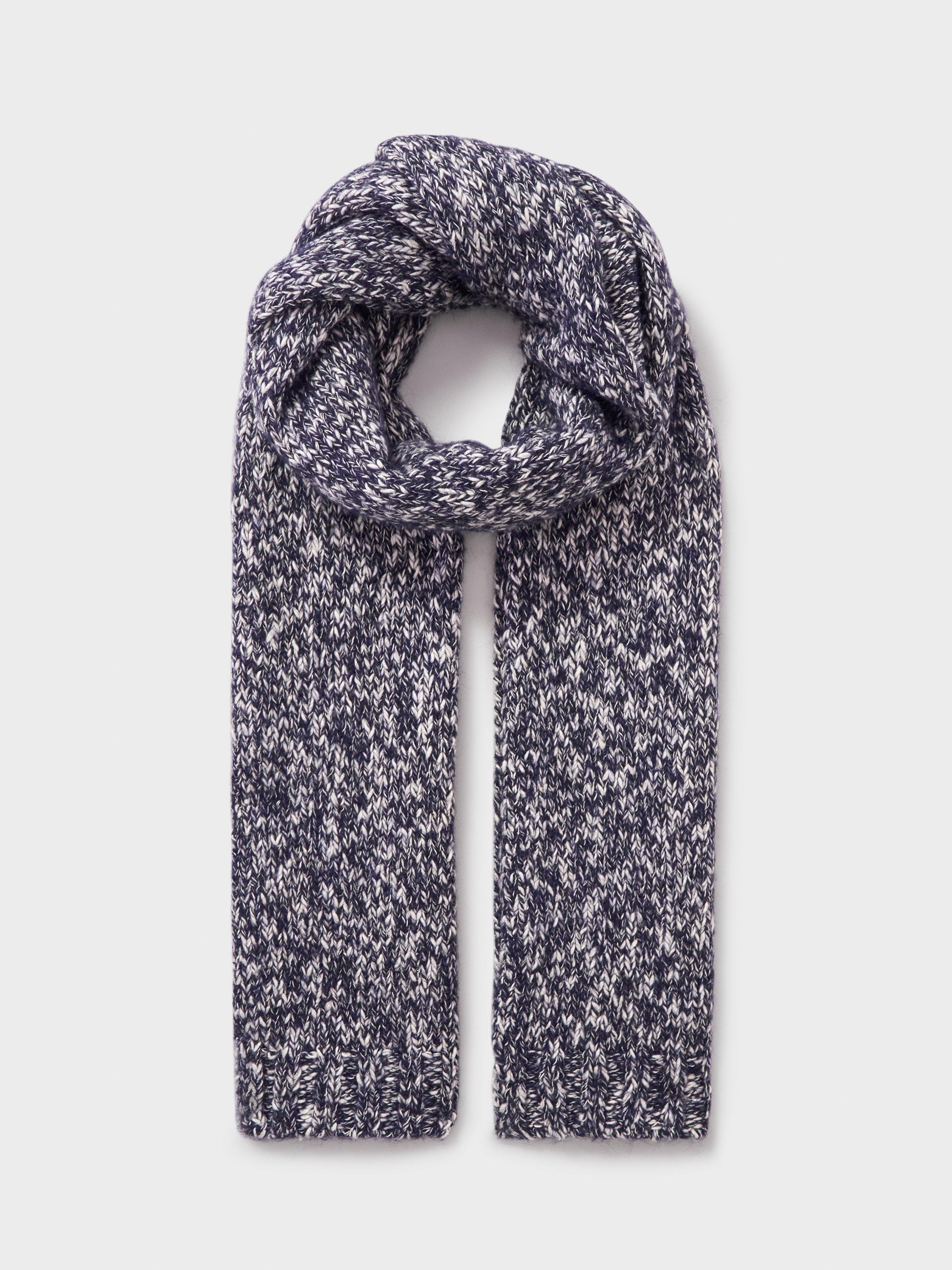Crew Clothing Twisted Yarn Scarf, Navy/White