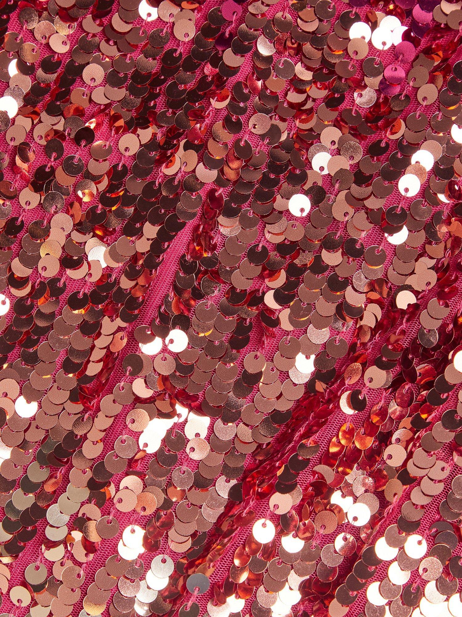 Monsoon Kids' Ombre Sequin Dress, Pink/Multi