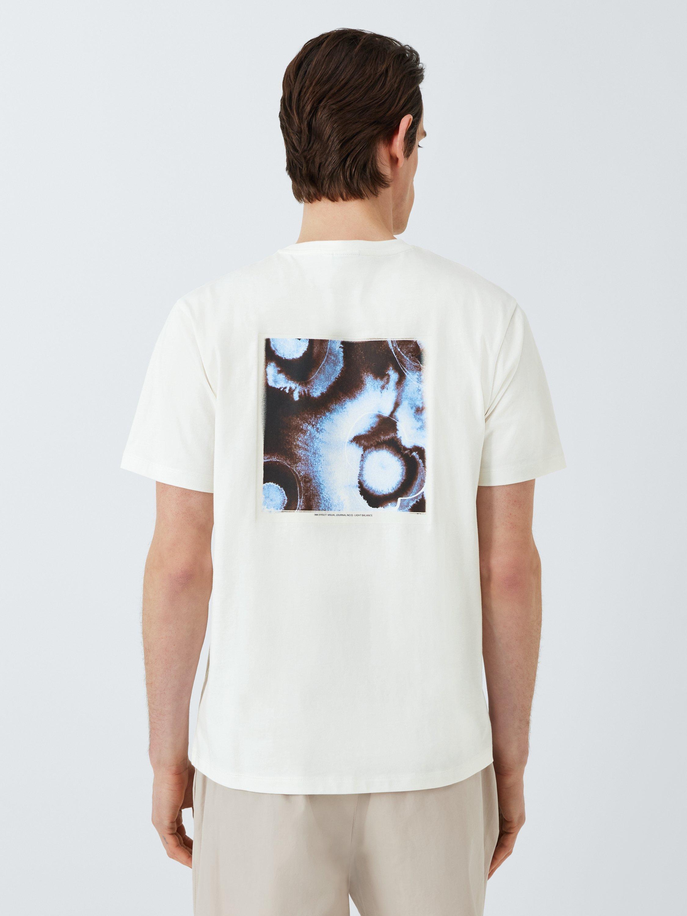 Kin Ink Effect Cotton T-Shirt, Cloud Dancer