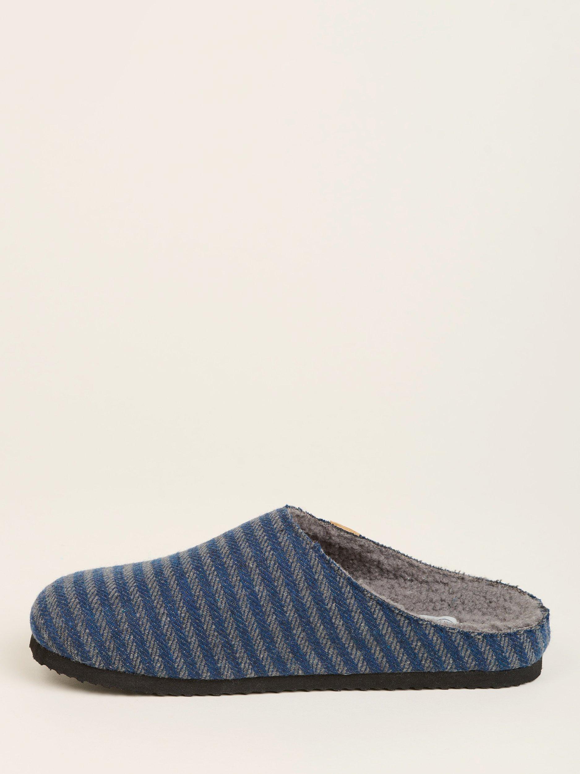 Brakeburn Fleece Lined Cork Slippers, Navy