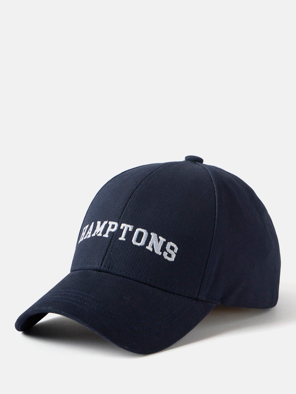 Mint Velvet Hamptons Slogan Baseball Cap, Blue Navy