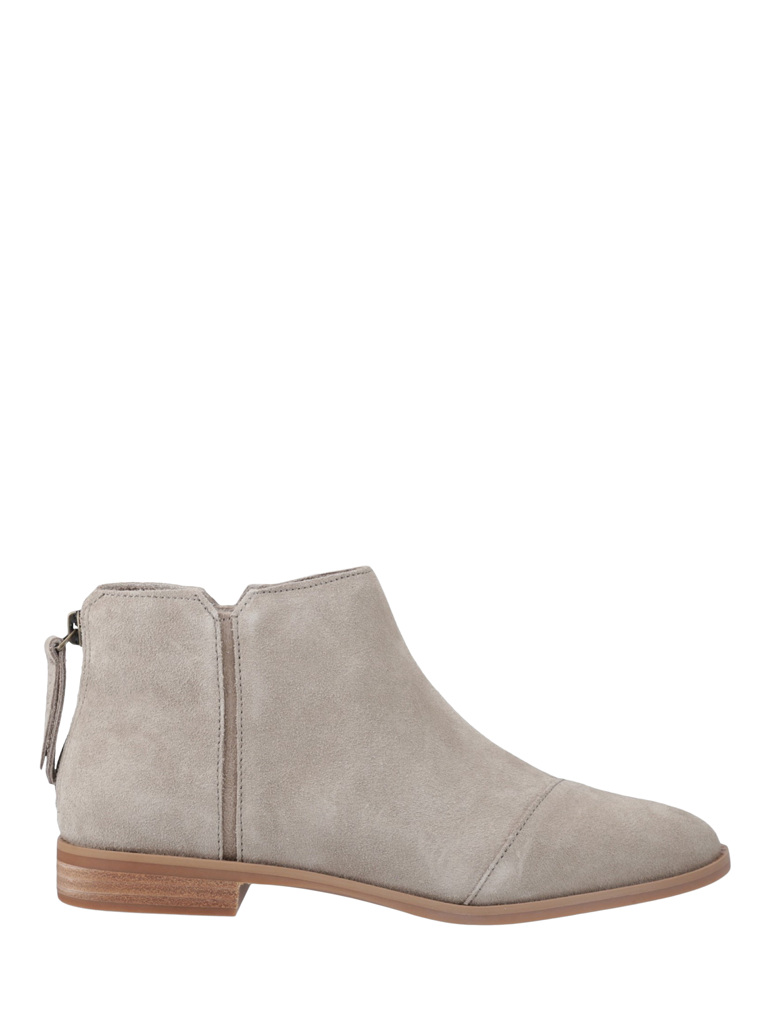 TOMS Rylie Suede Zip Ankle Boots, Natural