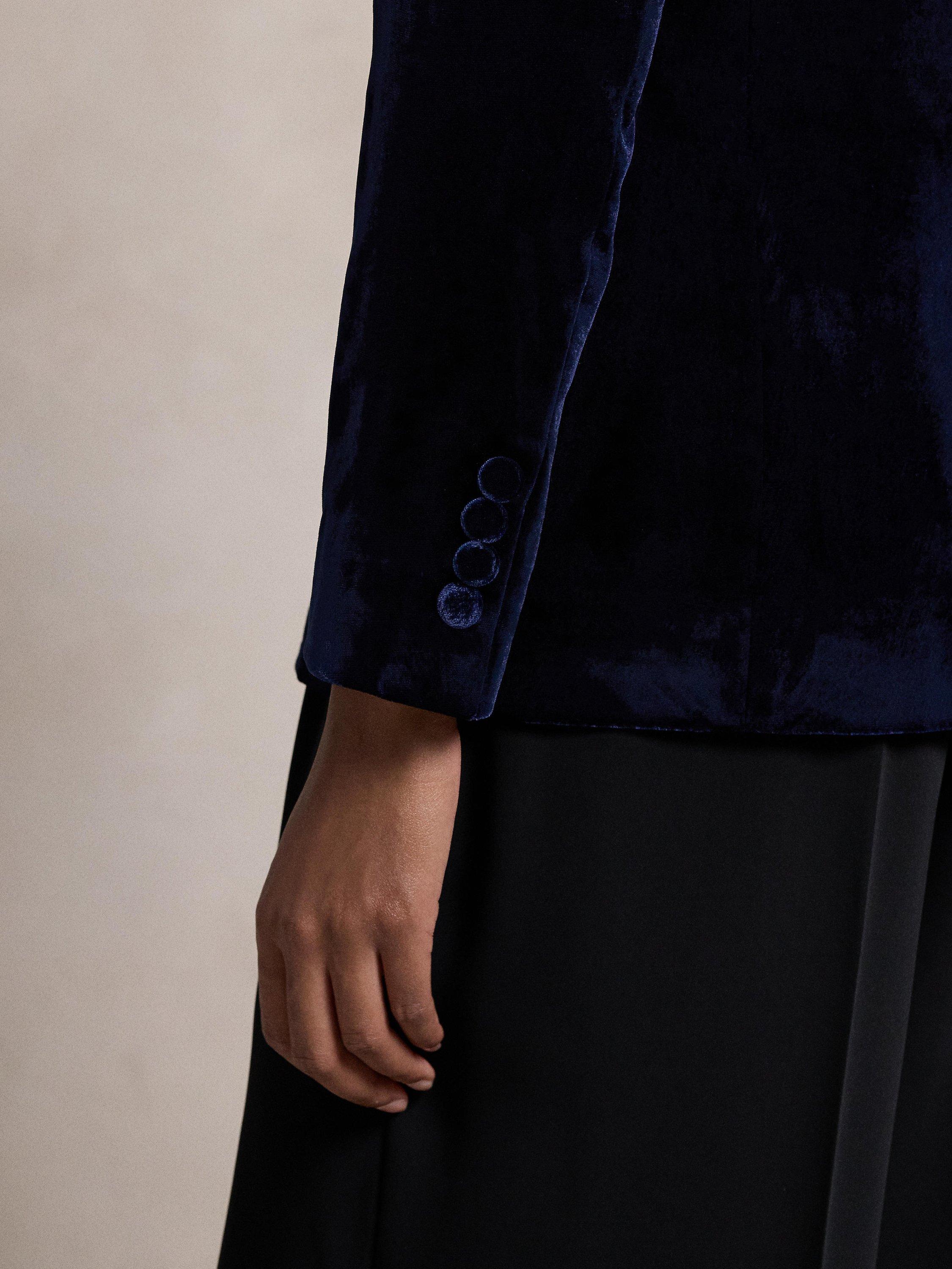 Polo Ralph Lauren Velvet Blazer, Navy, 10