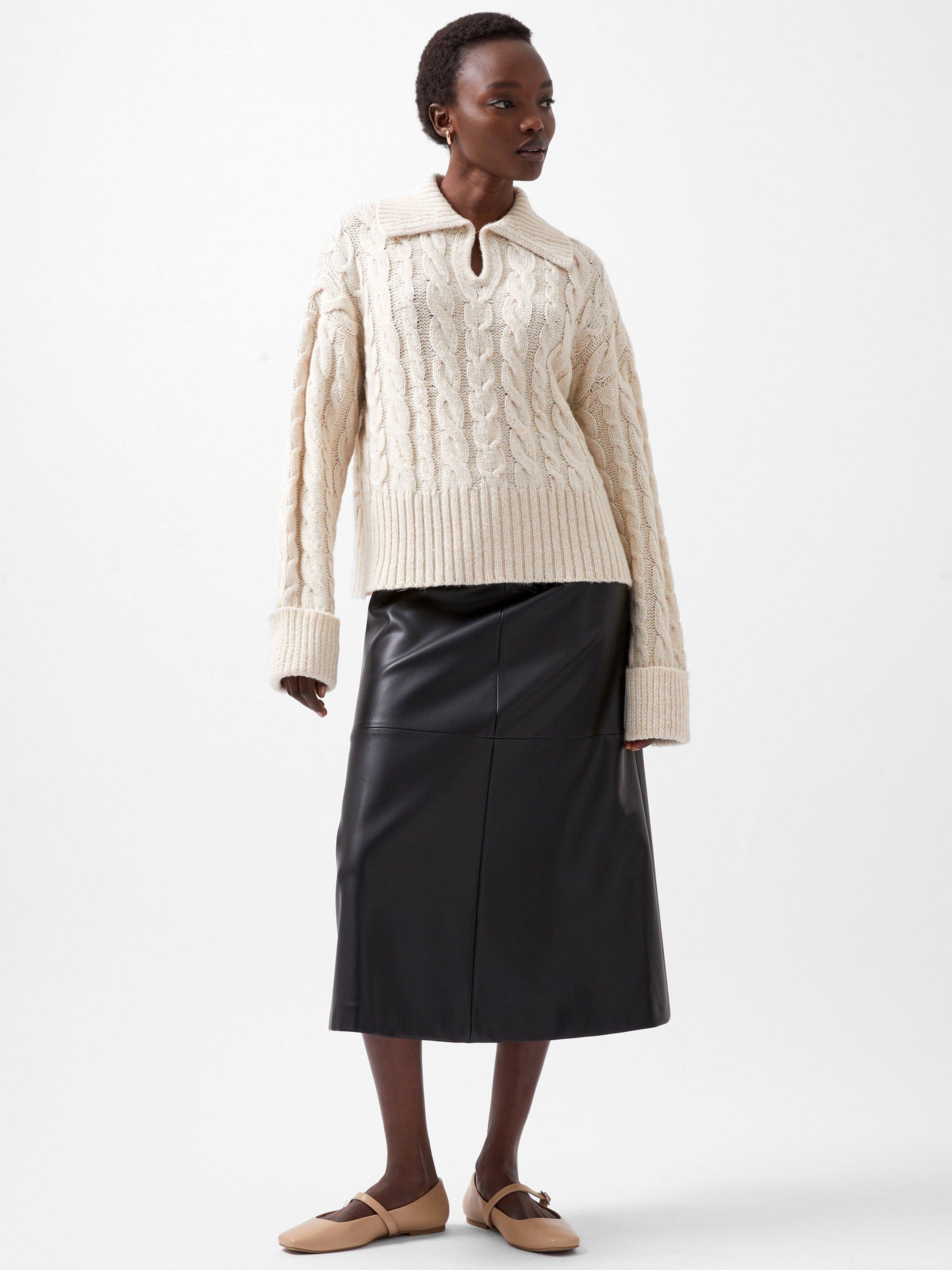 French Connection Kyla Sparkle Jumper, Porcelain Cream