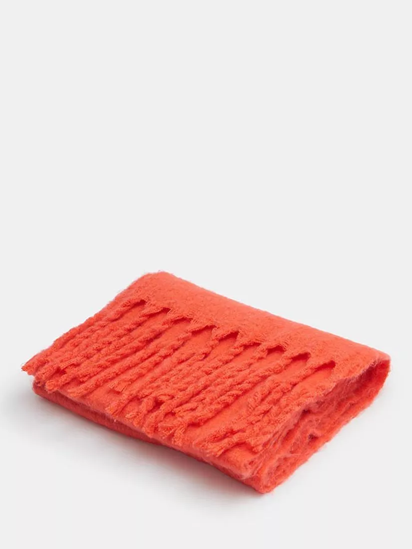 HUSH Aspen Fluffy Scarf, Peach Orange