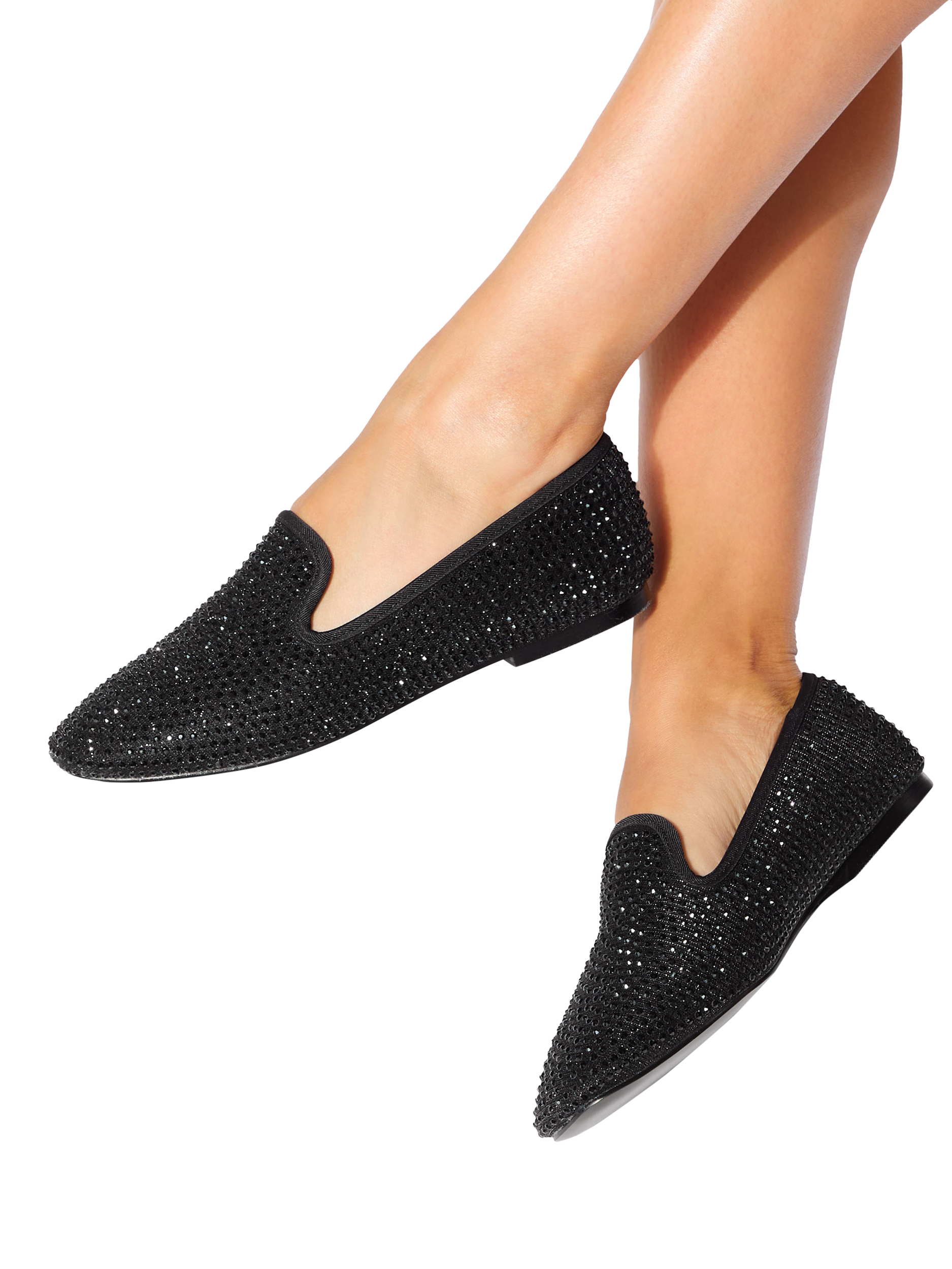 KG Kurt Geiger Marbles Glitter Ballerina Pumps, Black