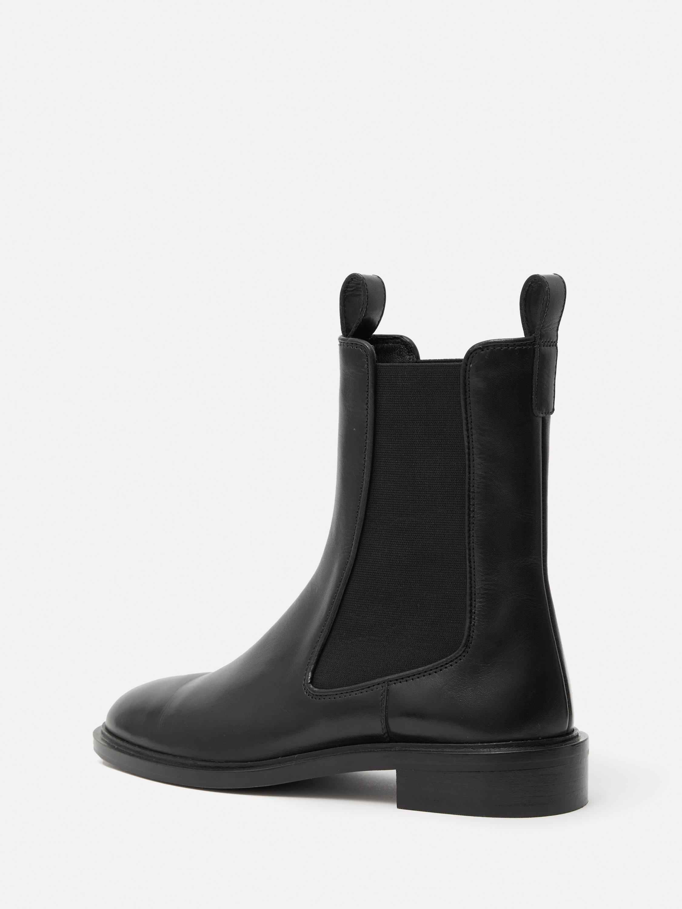 Jigsaw Pembridge Leather Chelsea Boots, Black, EU39