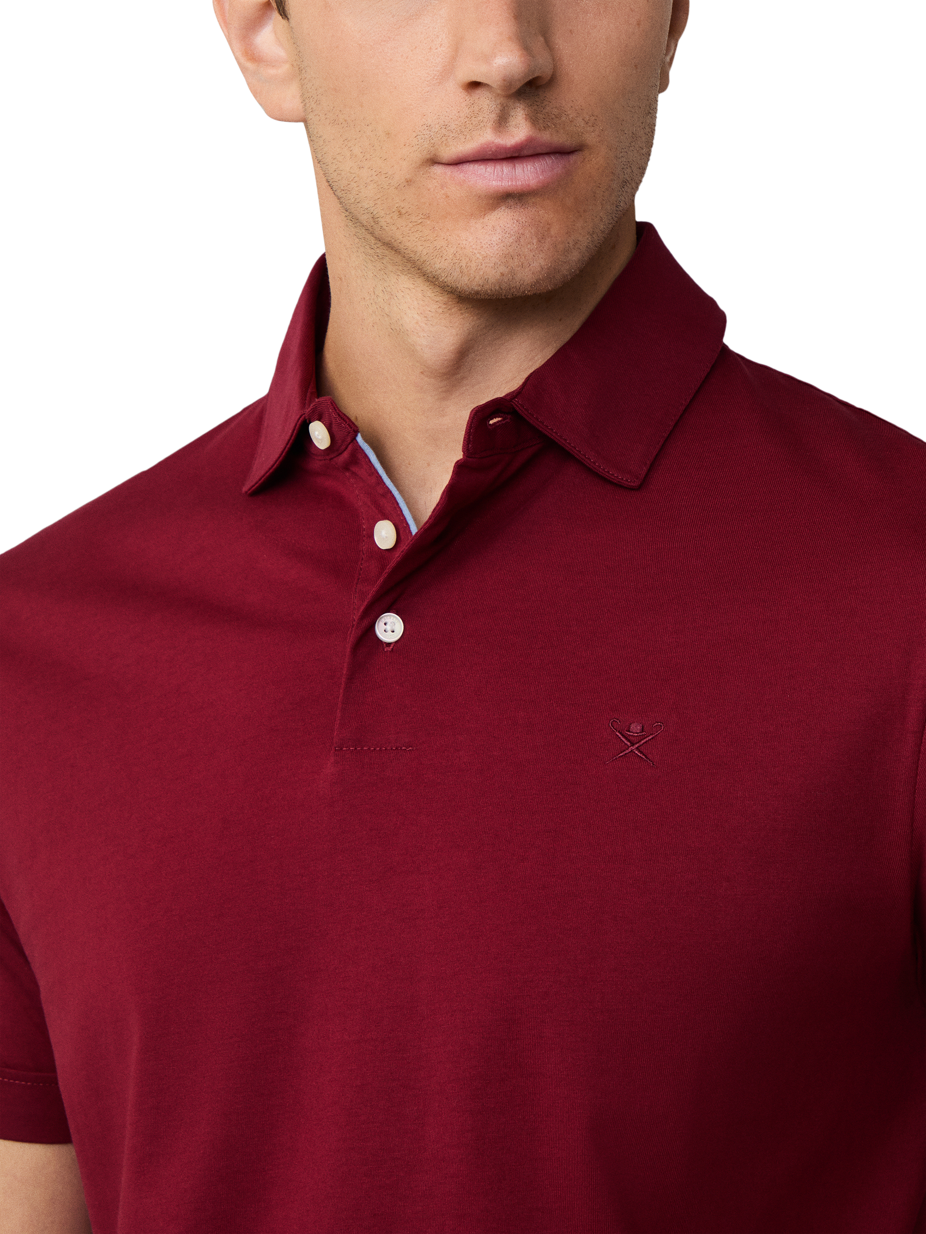 Hackett London Pima Cotton Polo Shirt, Winter Red