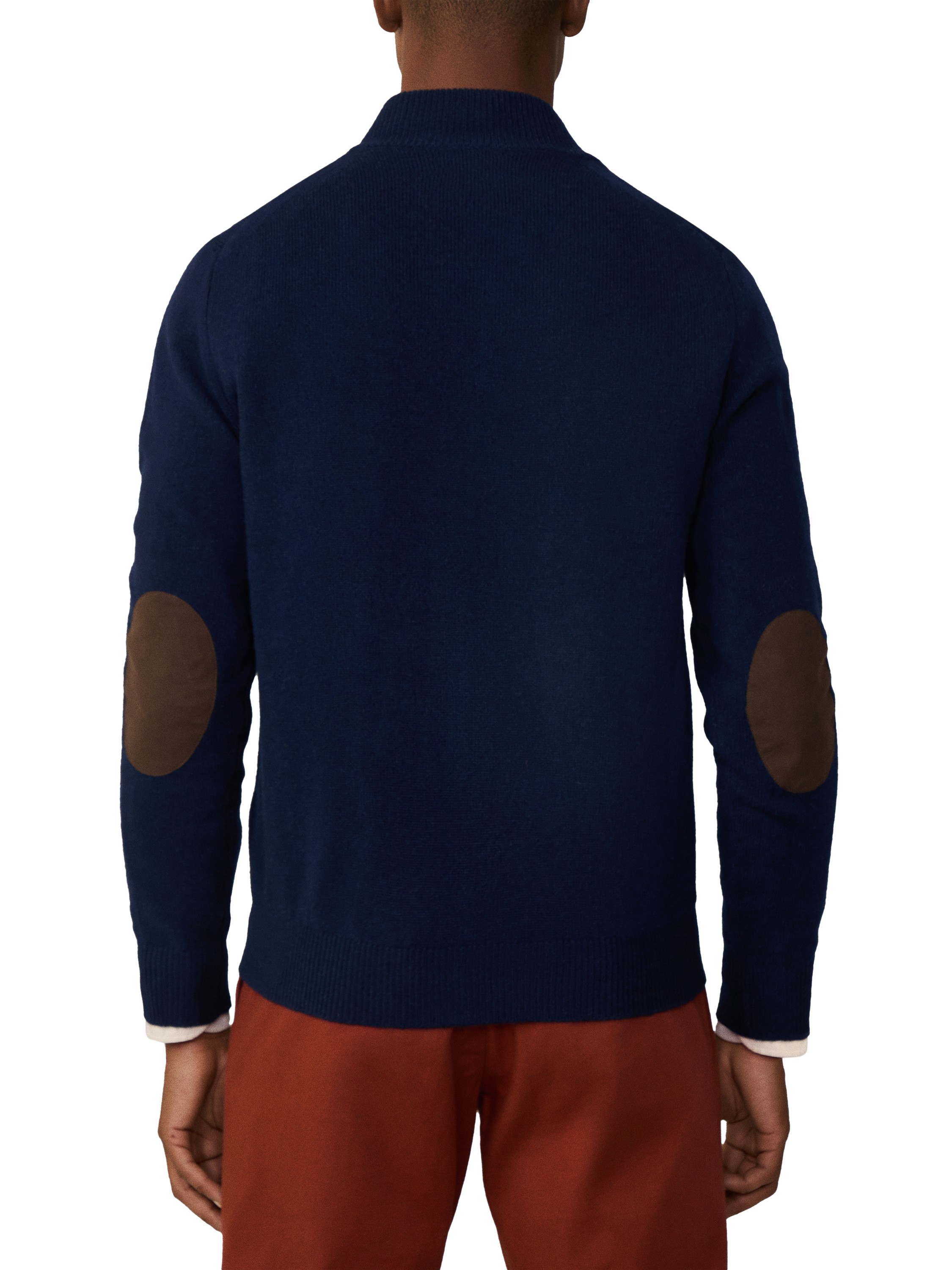 Hackett London Lambswool Zipped Jacket, Midnight Blue