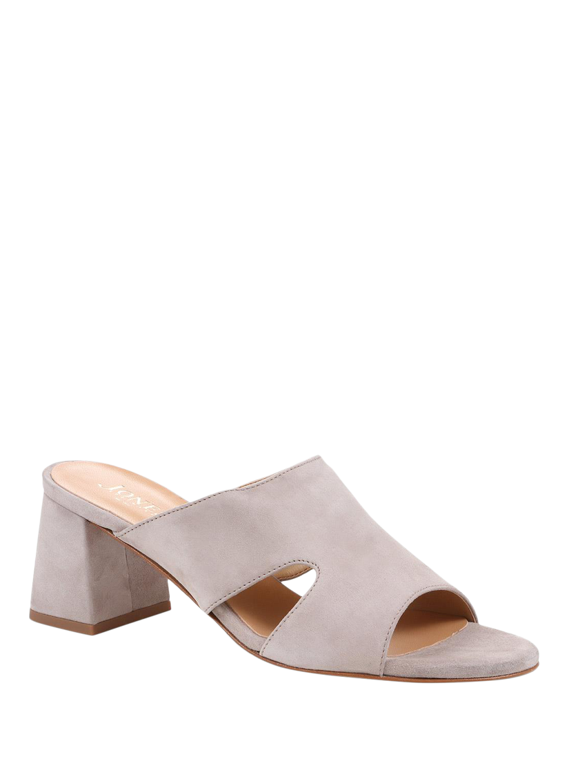 Jones Bootmaker Kennedi Leather Heeled Mule Sandals, Taupe