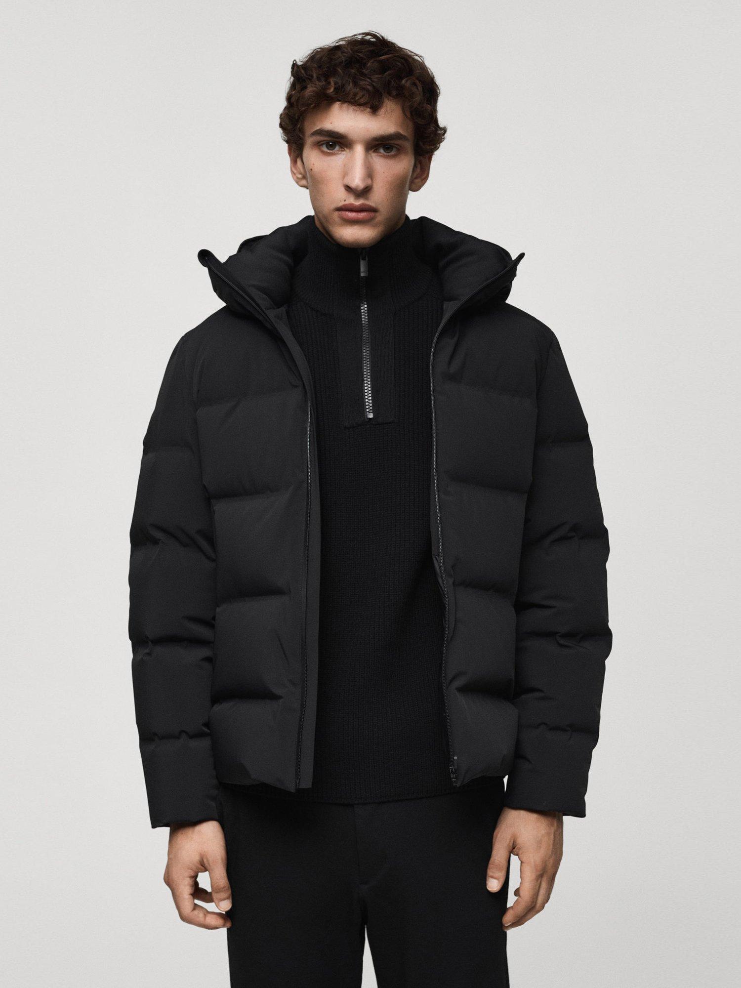 Mango Coli Puffer Jacket, Black