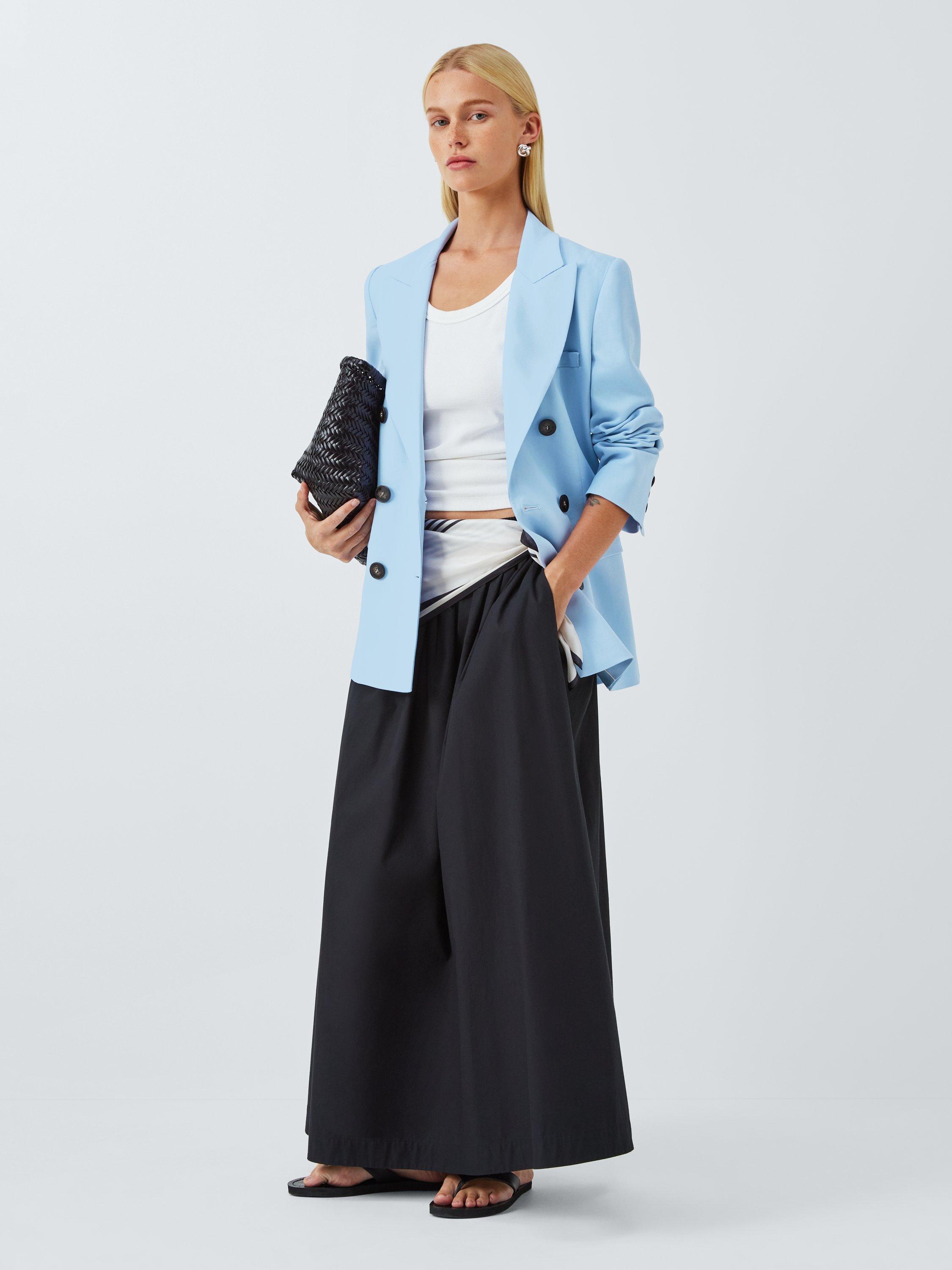 Marella Hieros Double Breasted Blazer, Light Blue