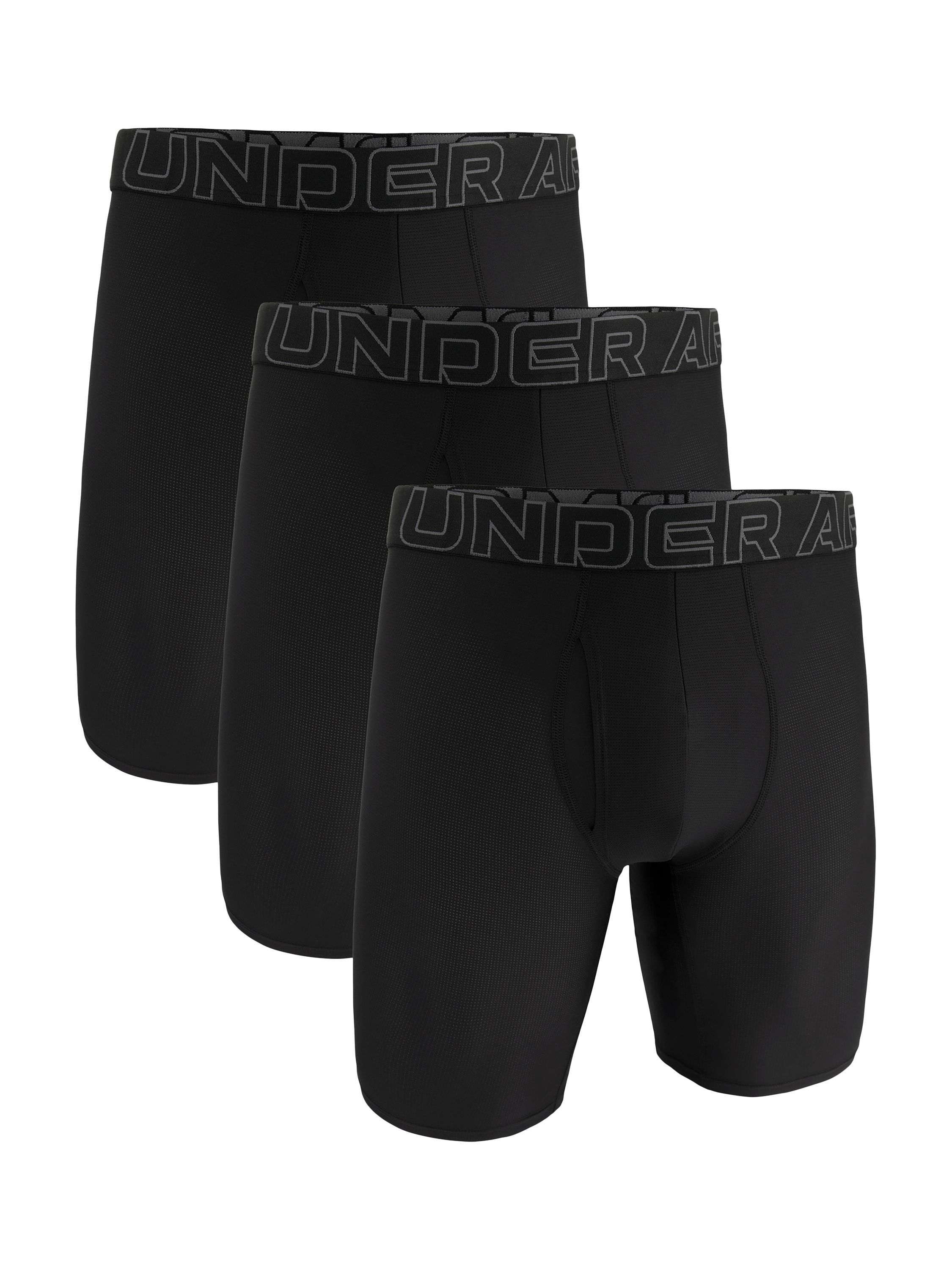 Under Armour Logo Band 9" Trunks, Pack of 3, Black