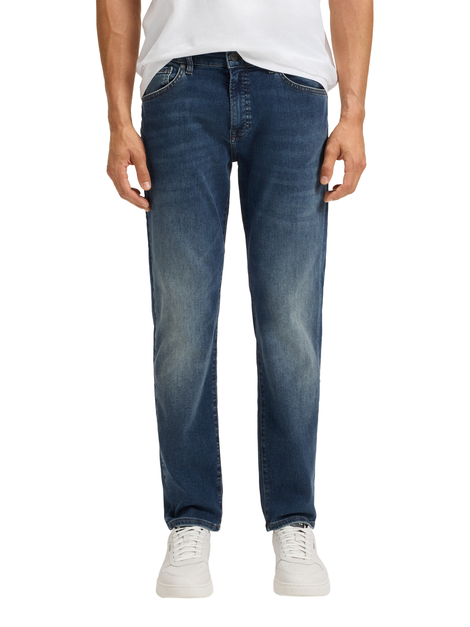 HUGO BOSS BOSS Regular Fit Mid Rise Jeans, Navy