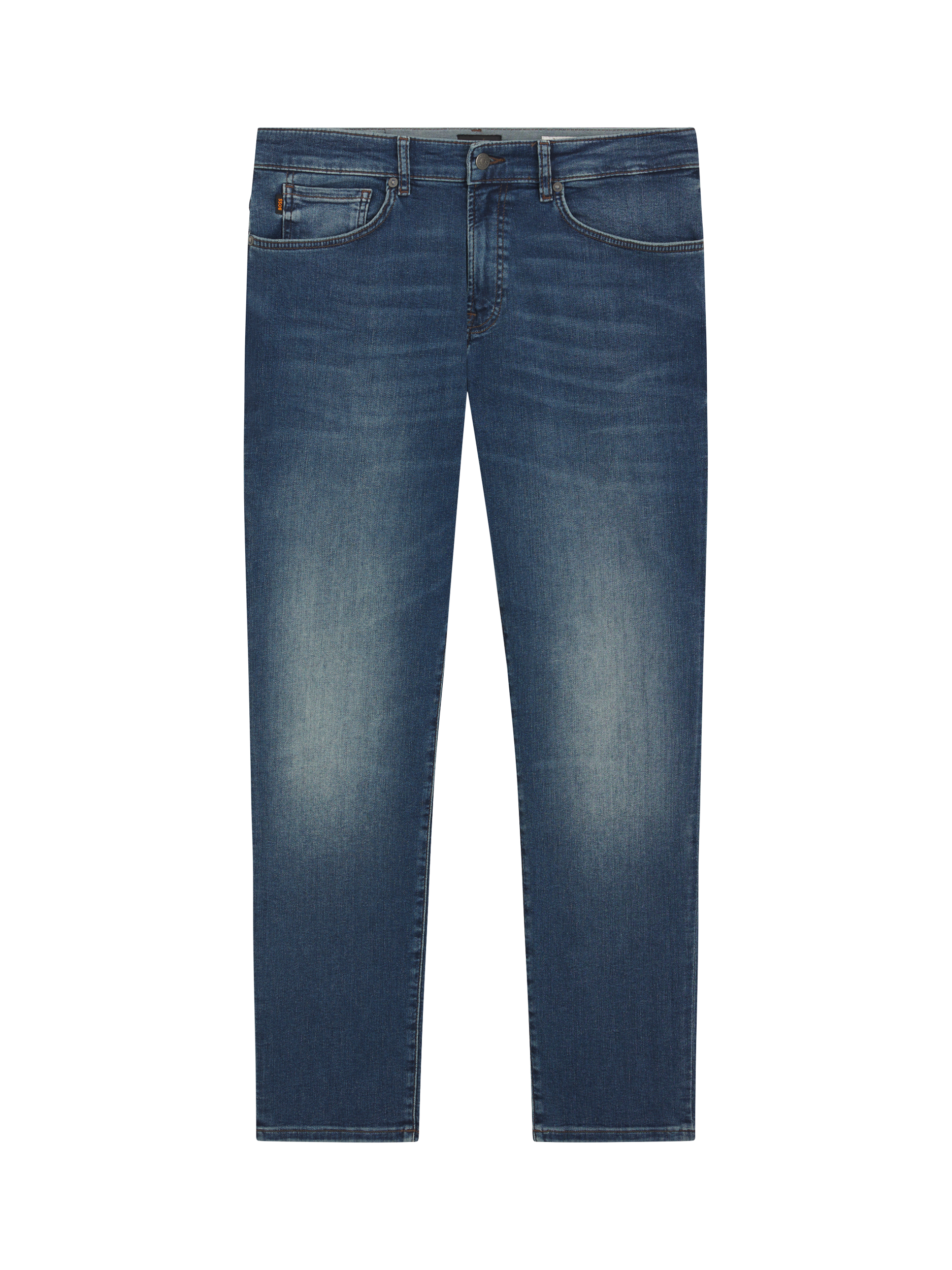 HUGO BOSS BOSS Regular Fit Mid Rise Jeans, Navy