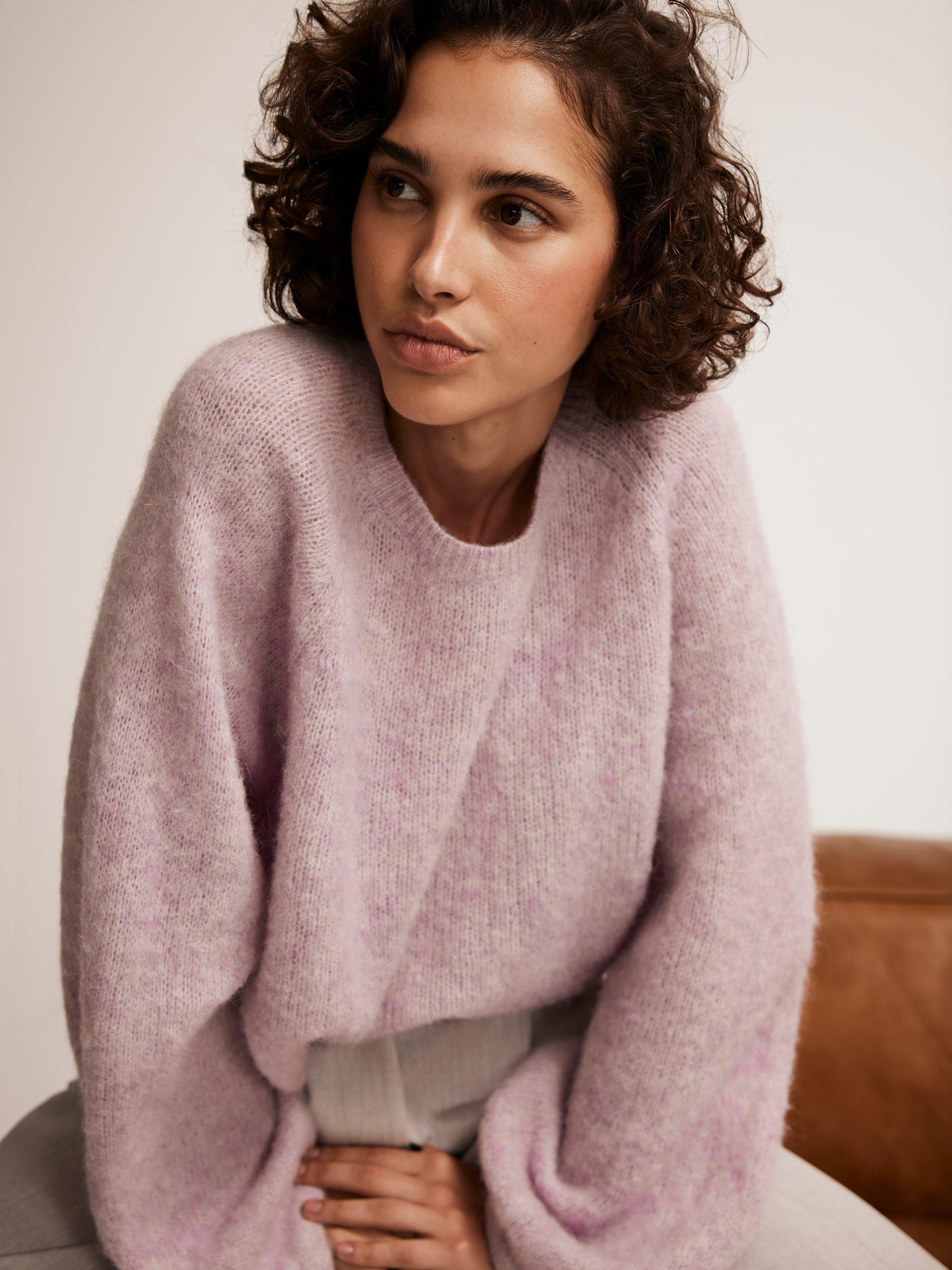 Mint Velvet Balloon Sleeve Wool Rich Jumper, Light Lilac