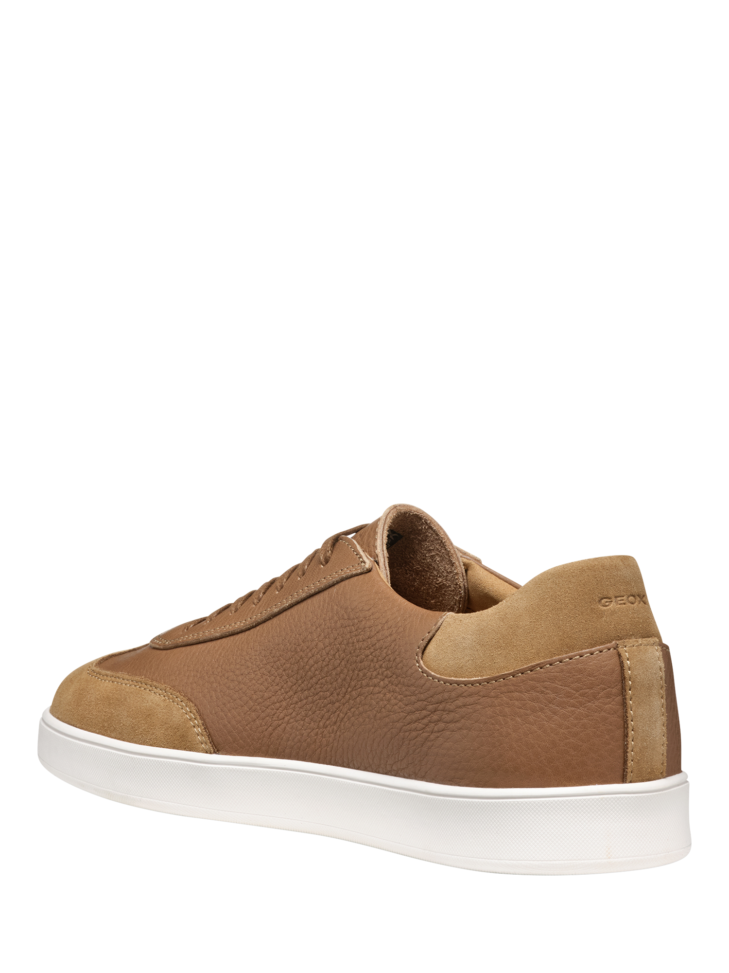 Geox Regio Leather Lace Up Trainers, Toffee