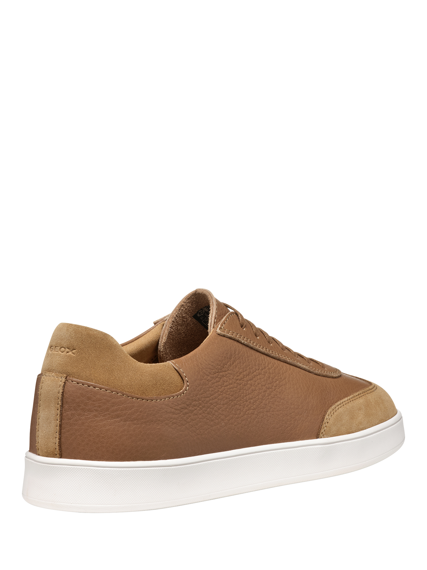 Geox Regio Leather Lace Up Trainers, Toffee