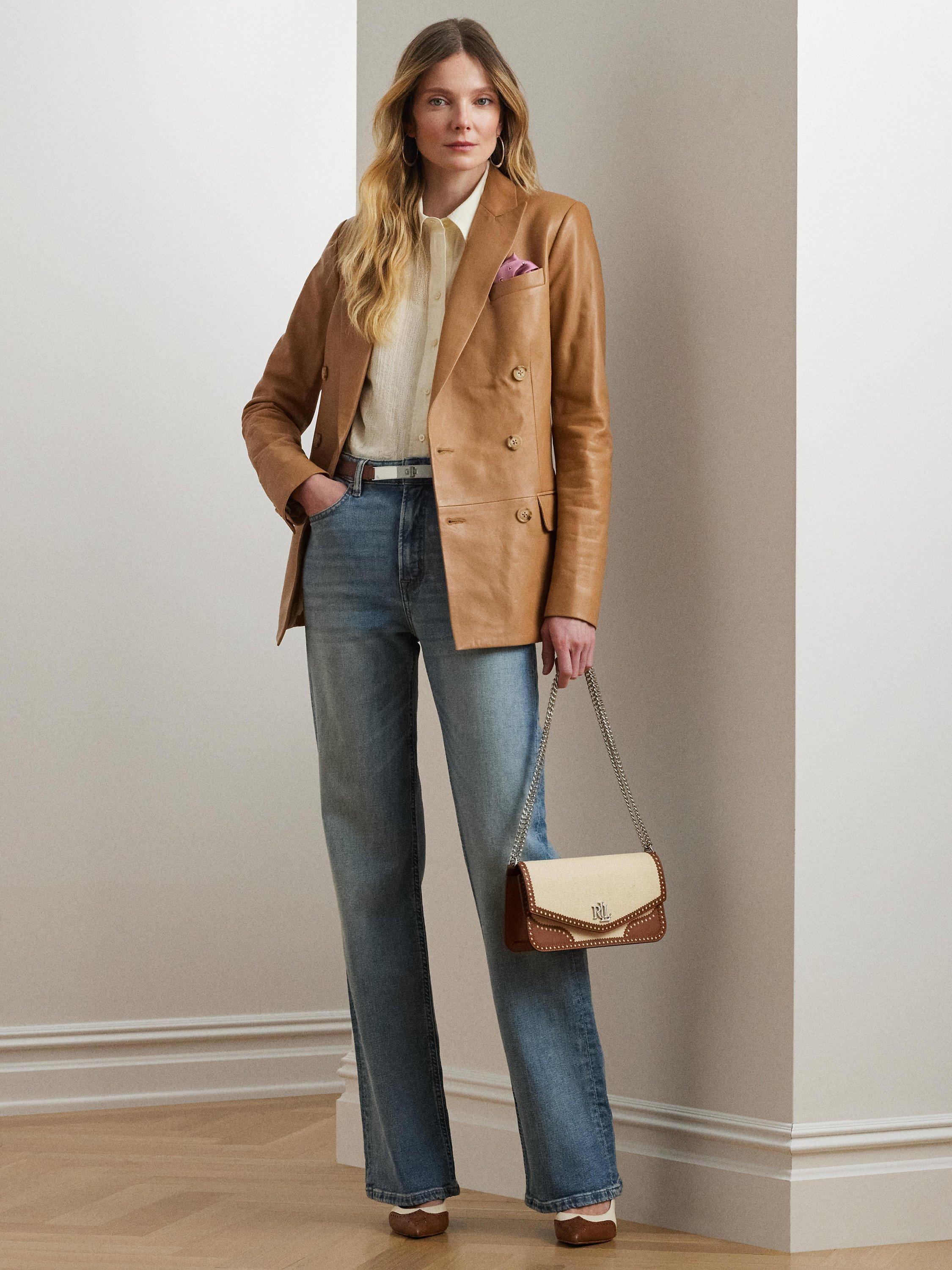 Lauren Ralph Lauren Marvena Textured Long Sleeve Shirt, Cream