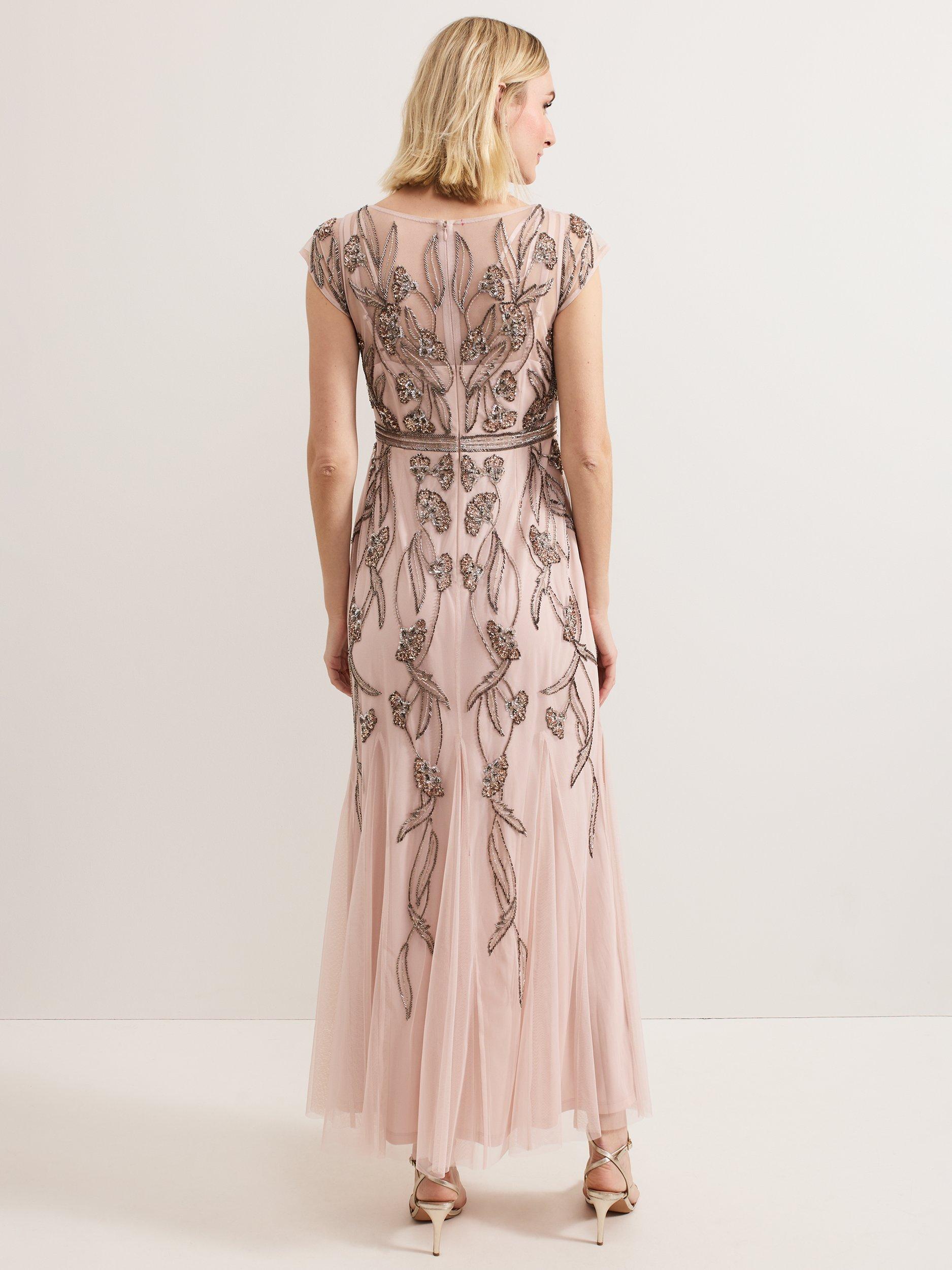 Phase Eight Collection 8 Evonne Beaded Dress, Pale Pink