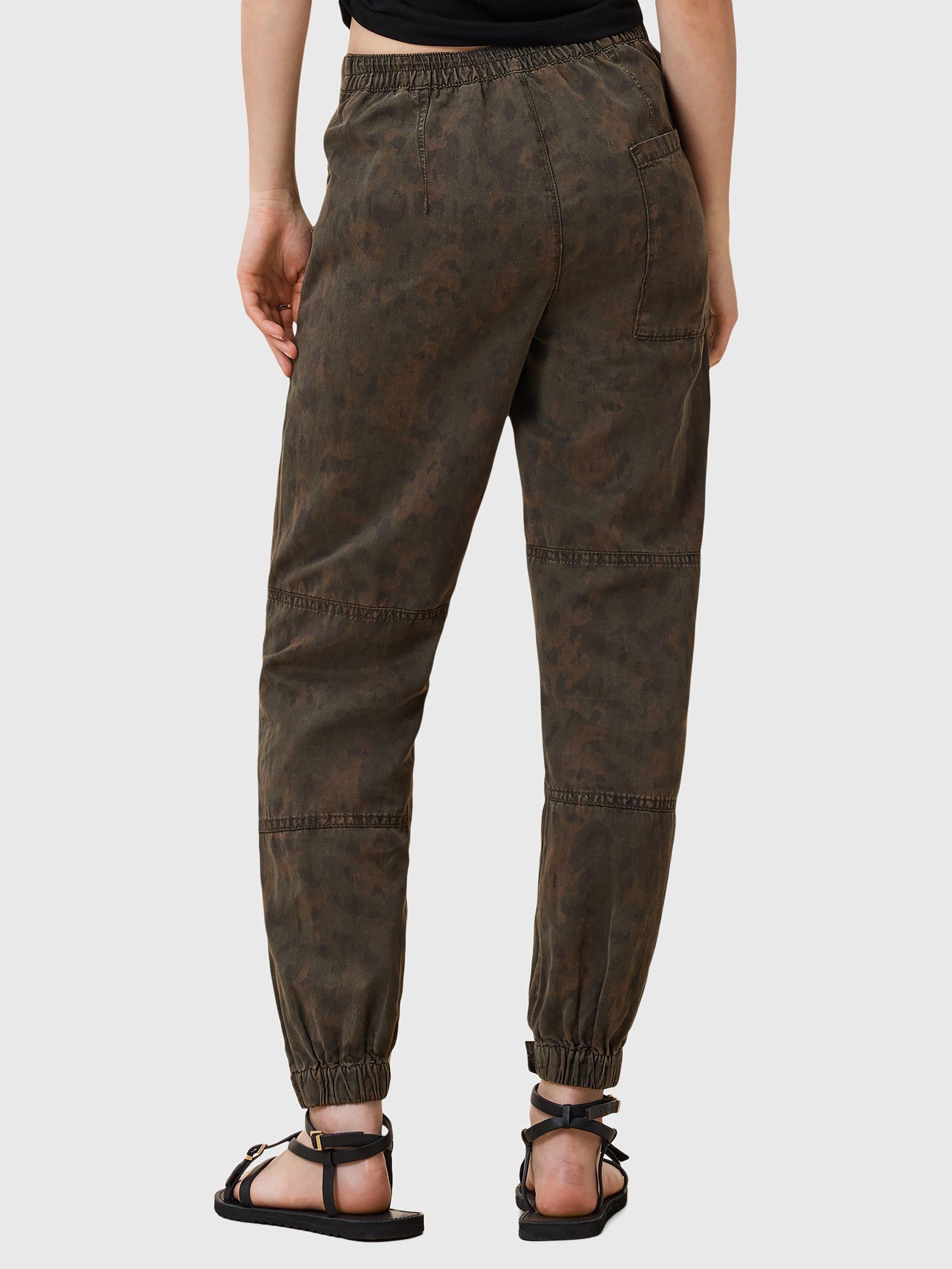 AllSaints Val Utility Tapered Trousers, Green Mid