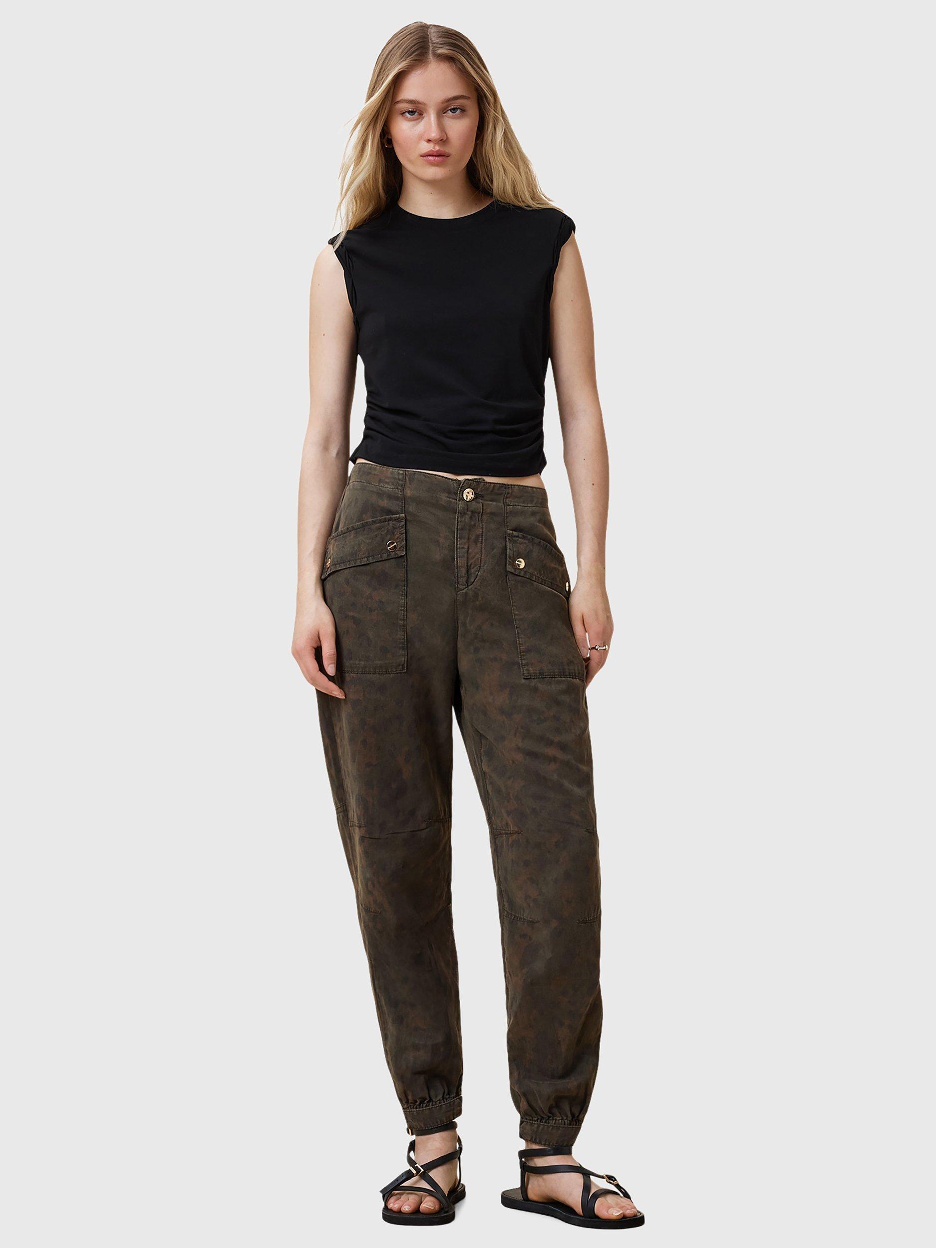 AllSaints Val Utility Tapered Trousers, Green Mid