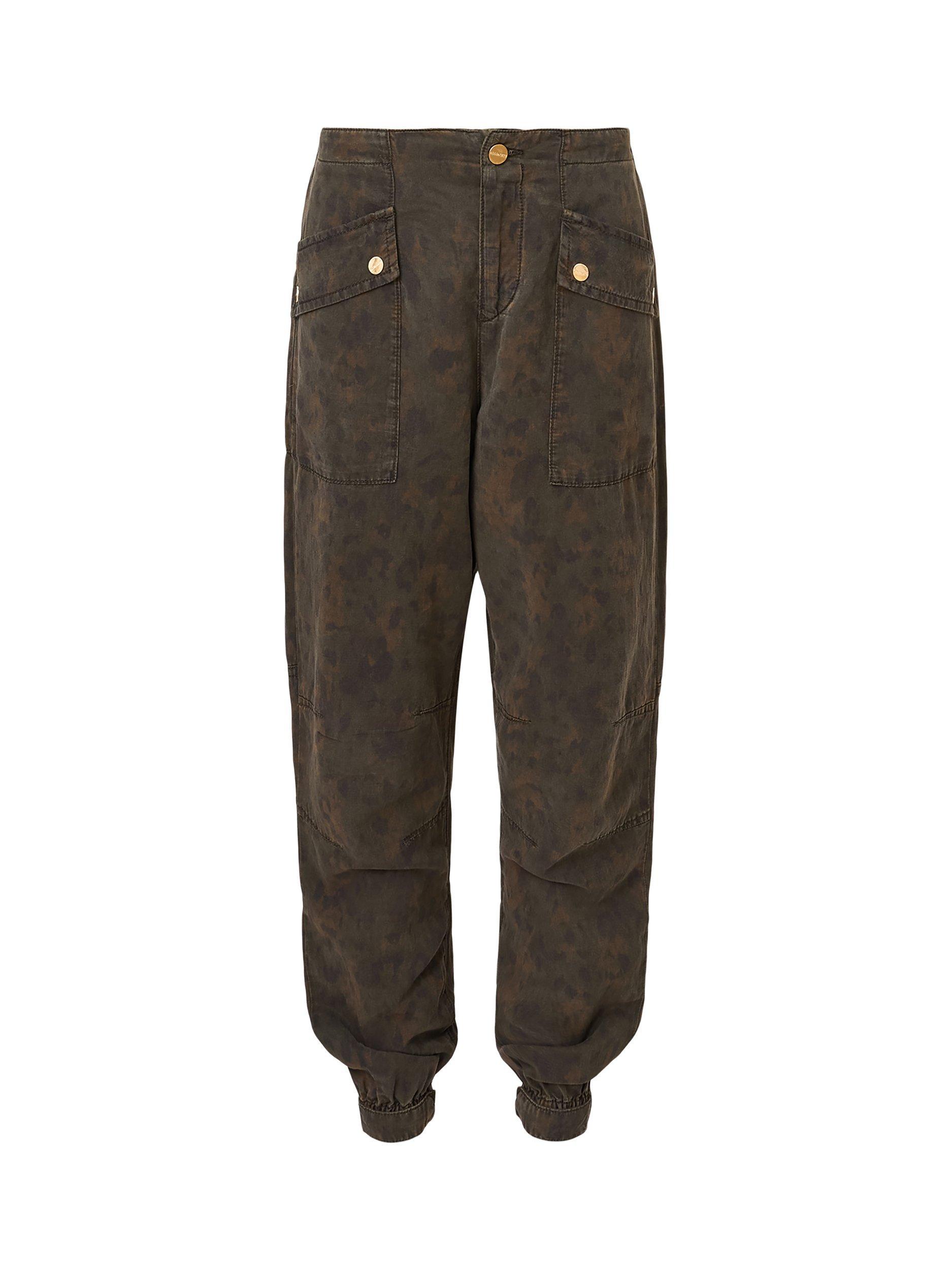 AllSaints Val Utility Tapered Trousers, Green Mid