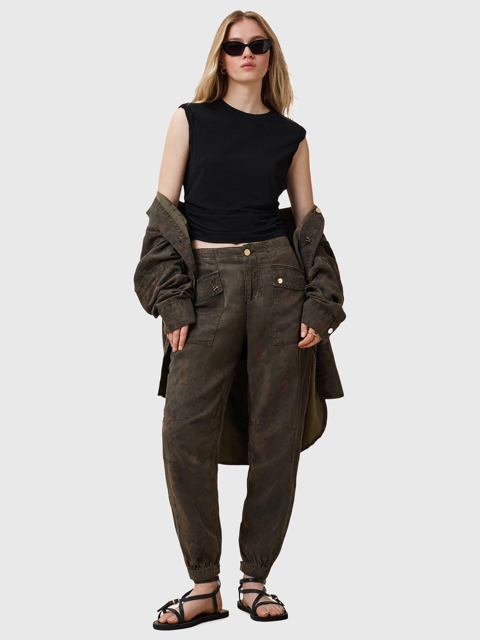 AllSaints Val Utility Tapered Trousers, Green Mid