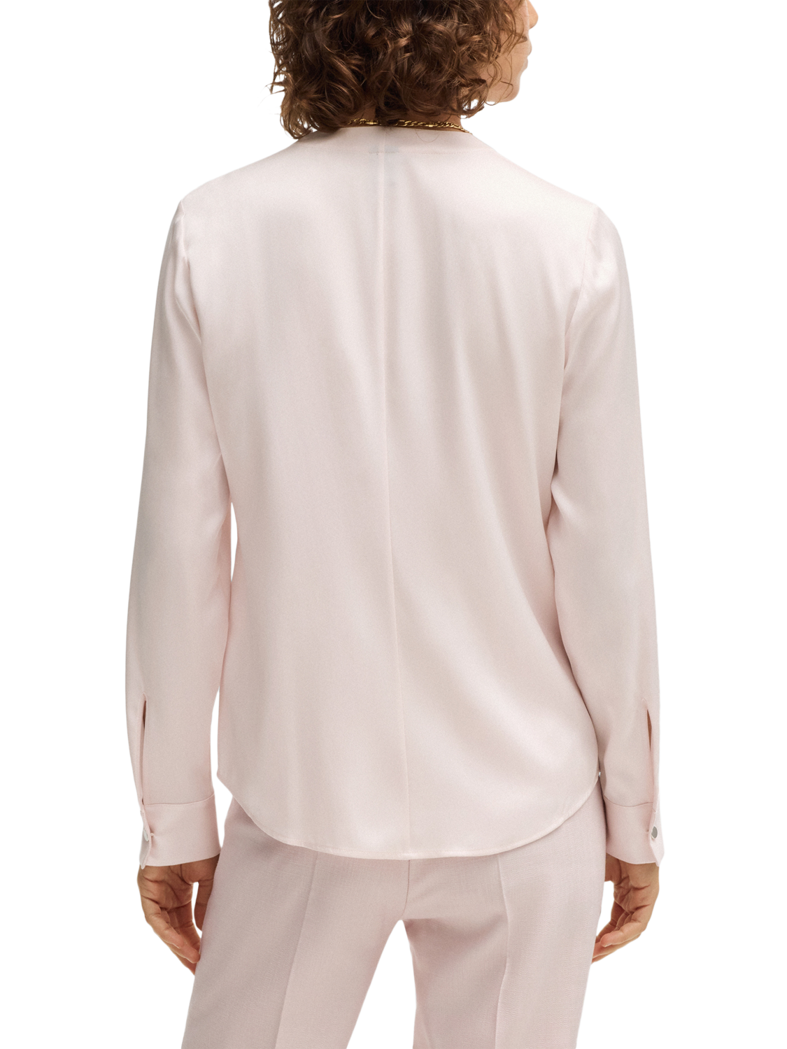 BOSS Banorah Silk Rich Top, Pink