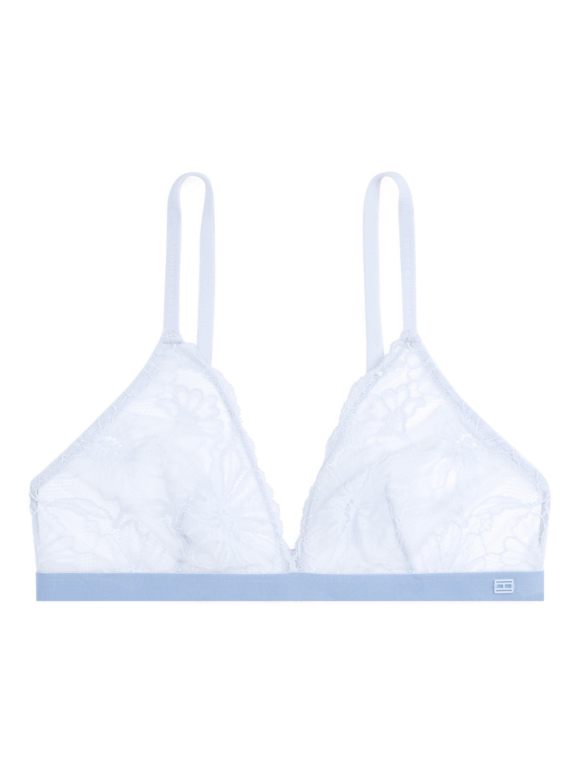 Tommy Hilfiger Floral Lace Triangle Bra, Sweet Blue