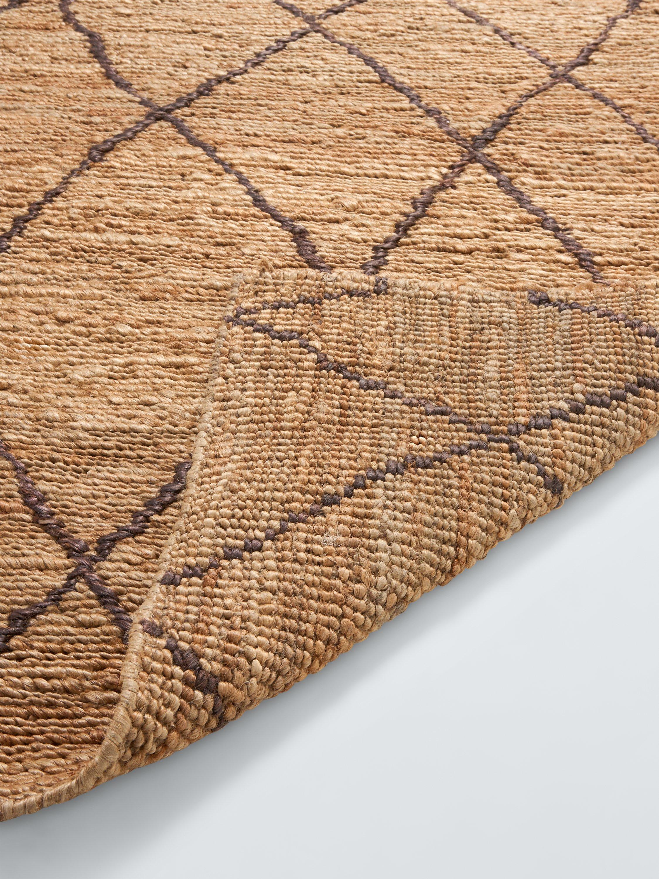 John Lewis Zohra Diamond Pure Jute Rug, Natural