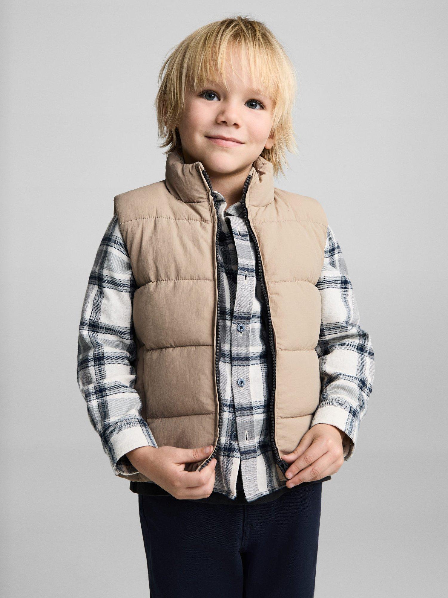 Mango Kids' Noha Gilet, Tan, 18-36 months