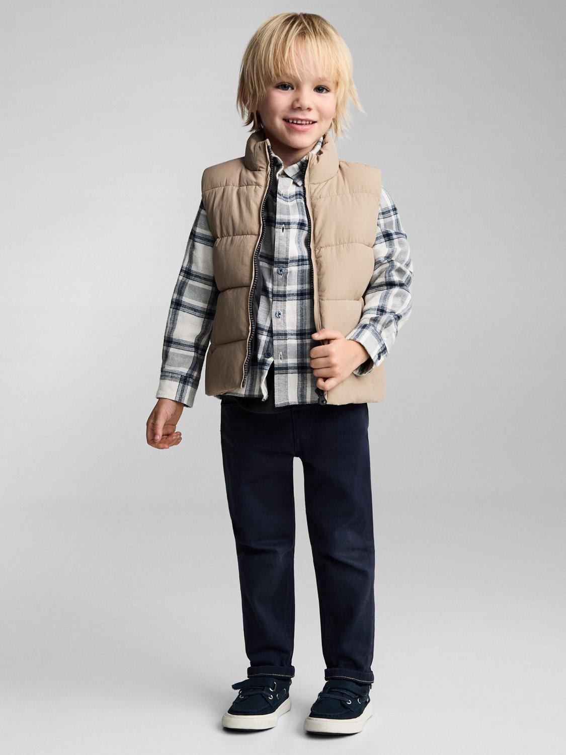 Mango Kids' Noha Gilet, Tan, 18-36 months