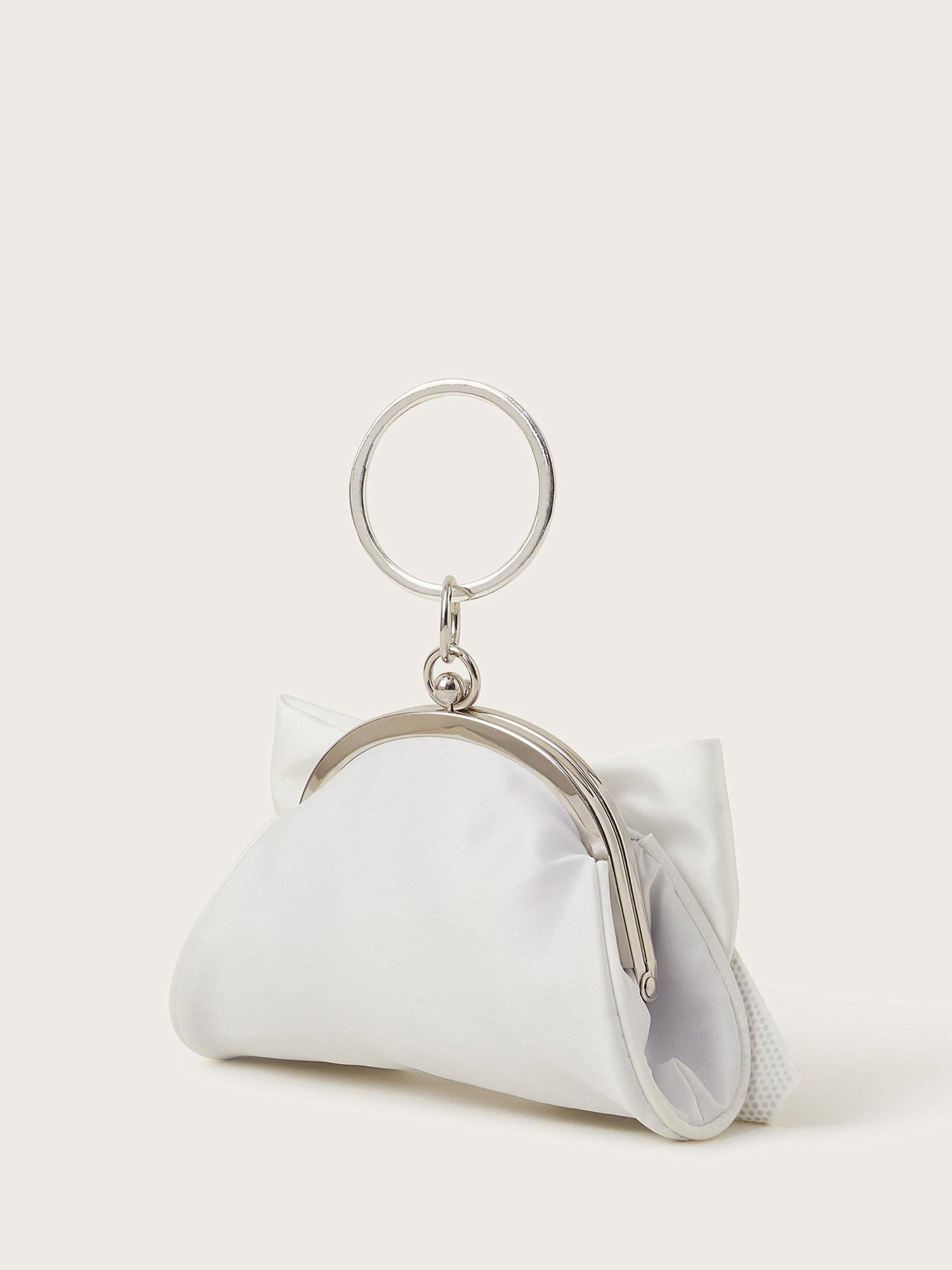 Monsoon Kids' Bow Bangle Bag, Ivory