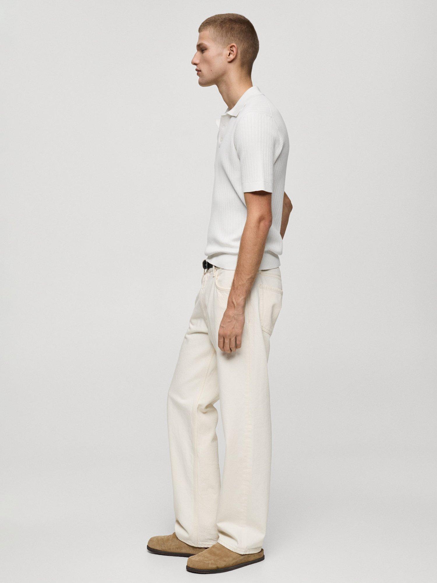 Mango Angelo Polo Shirt, White