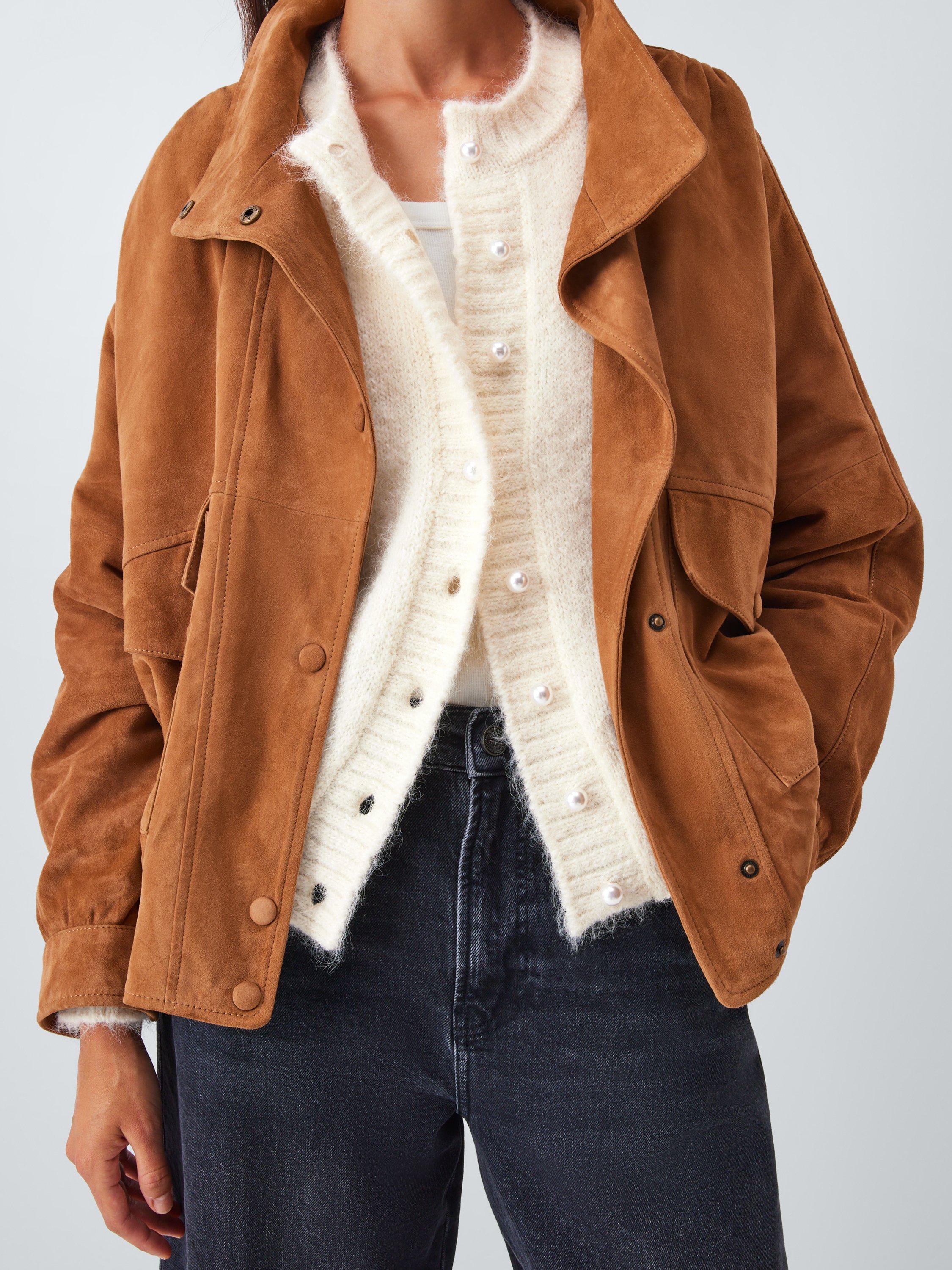 AND/OR Faux Pearl Button Wool Rich Cardigan, Cream