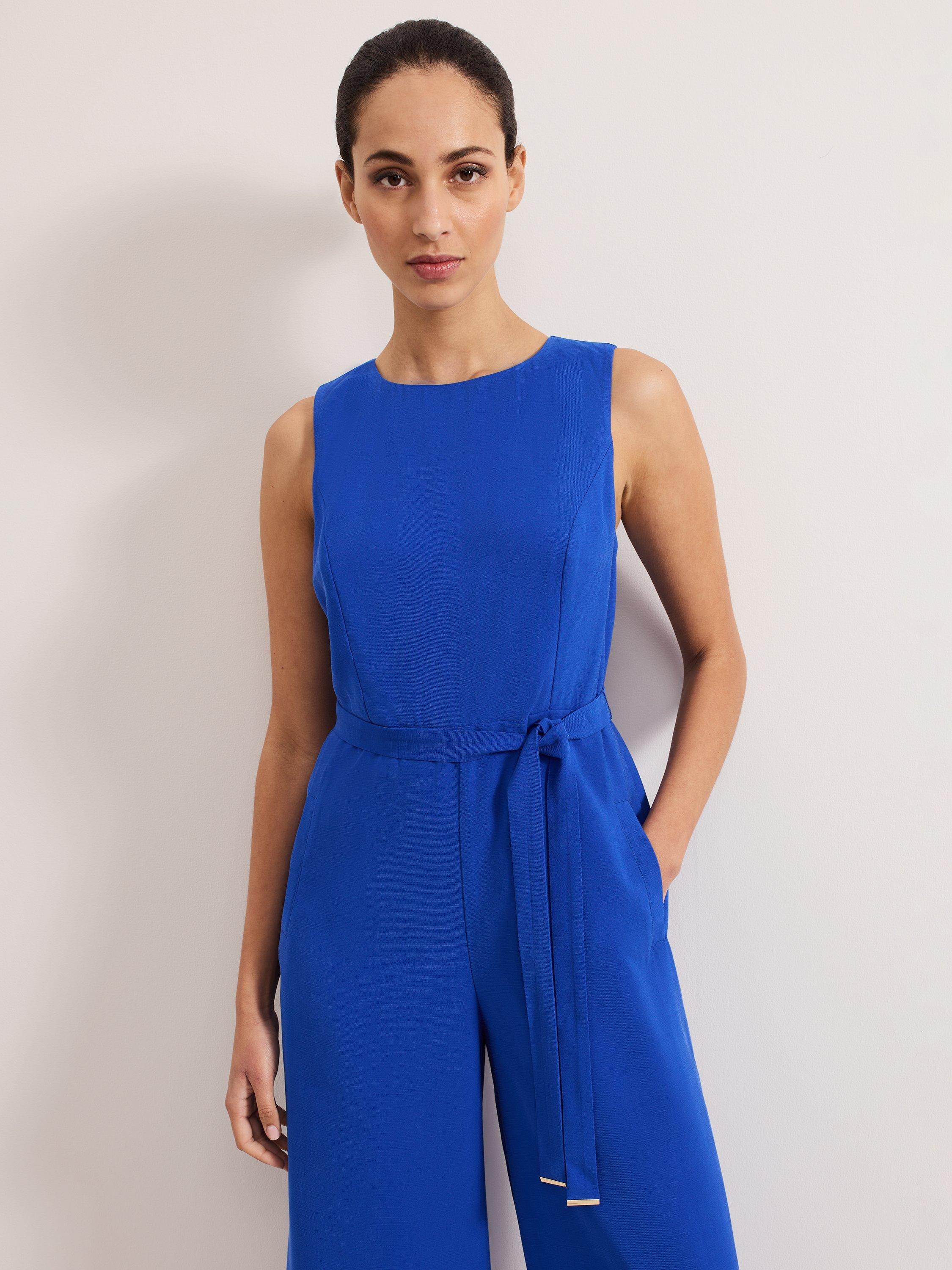 Phase Eight Marta Shirred Back Wide Leg Jumpsuit containing LENZING ...