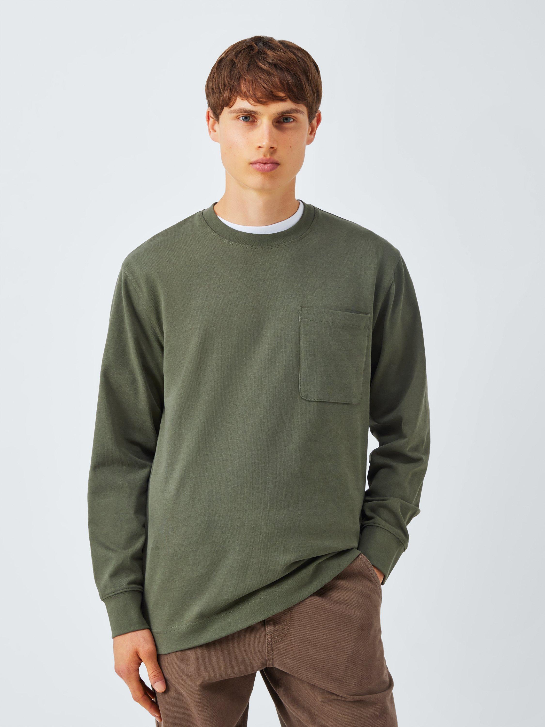 Kin Crew Neck Long Sleeve Cotton T-Shirt