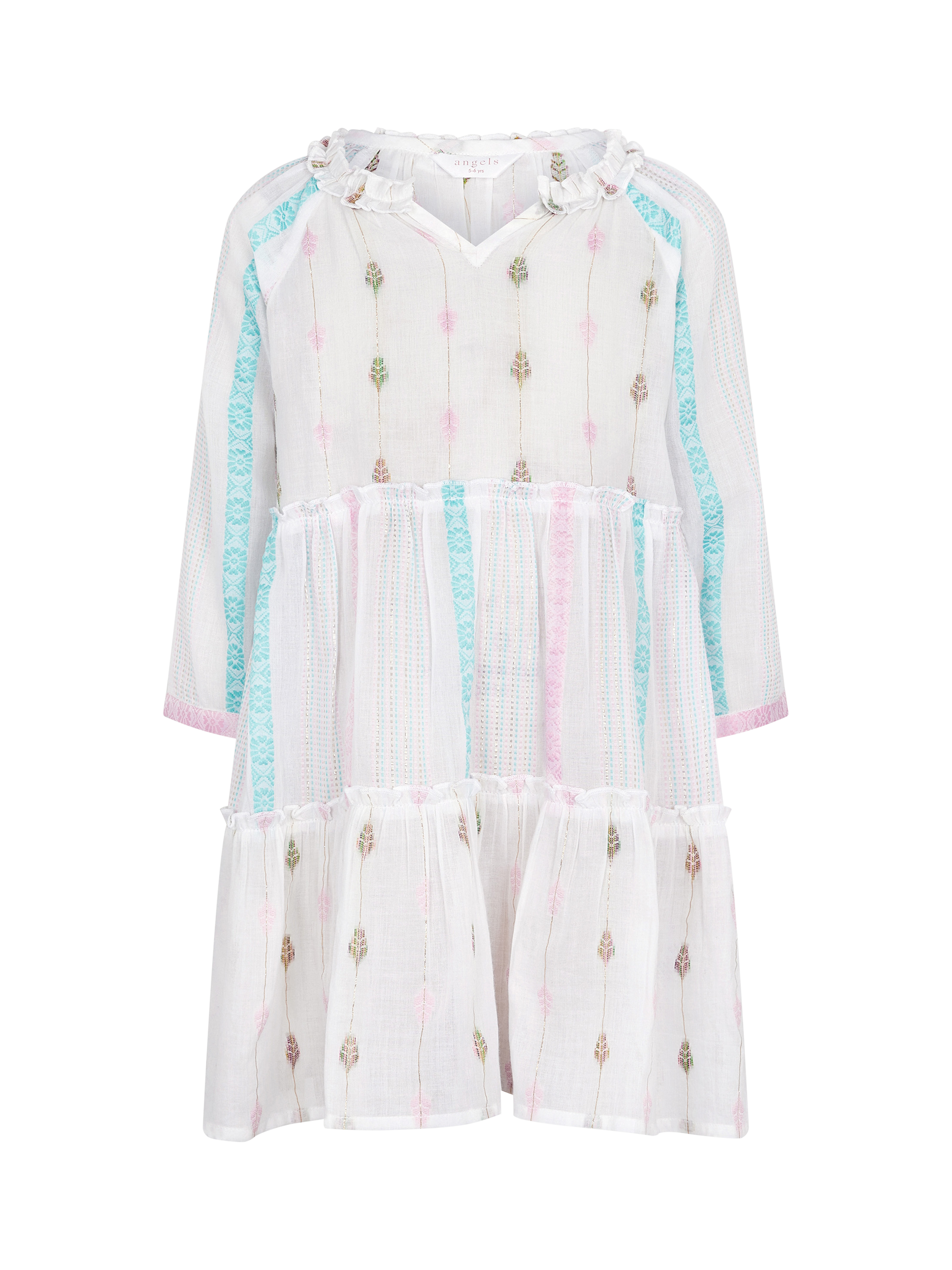 Angels by Accessorize Kids' Mini Me Jacquard Beach Dress, White