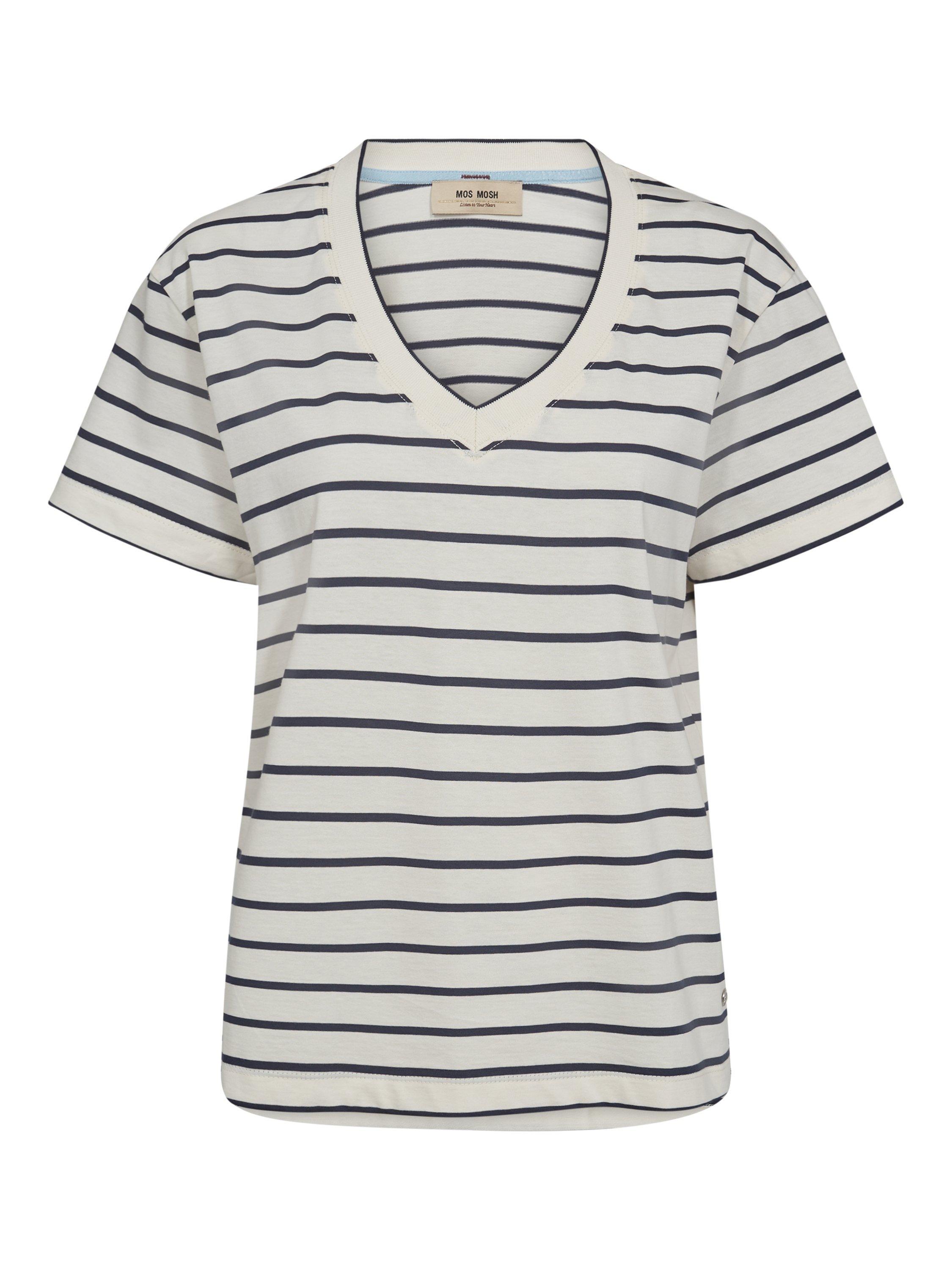 MOS MOSH Nani Stripe Pure Organic Cotton T-Shirt, Spellbound