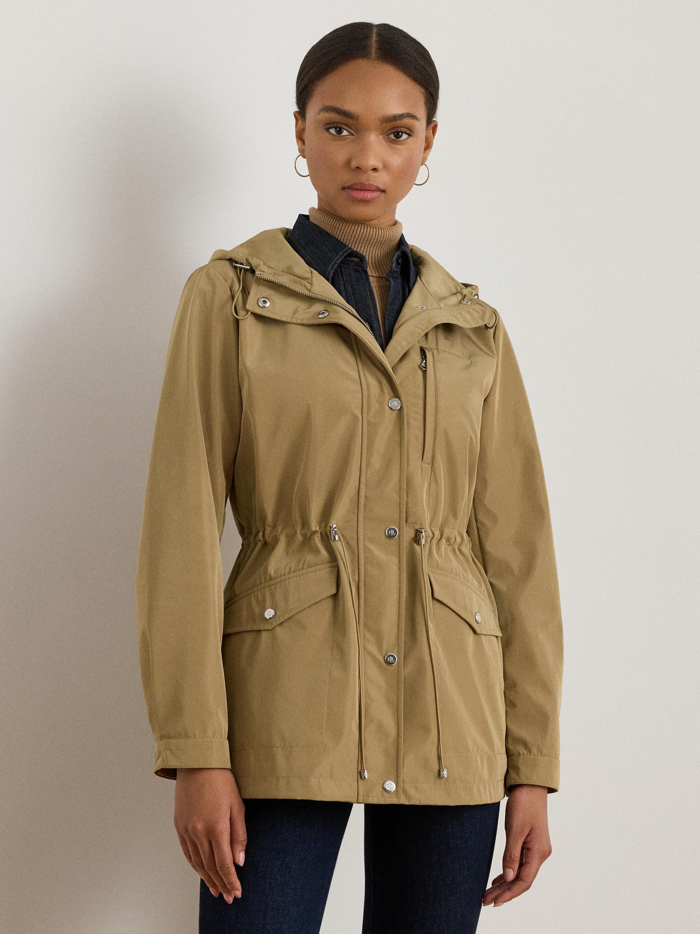 Lauren Ralph Lauren Rain Drawstring Waist Jacket, Tan