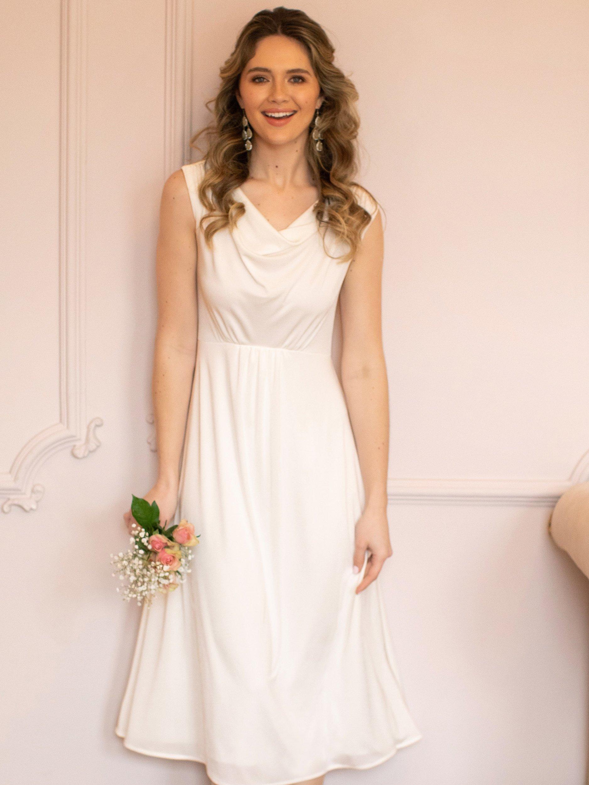 Alie Street Darcie Midi Wedding Dress, Ivory
