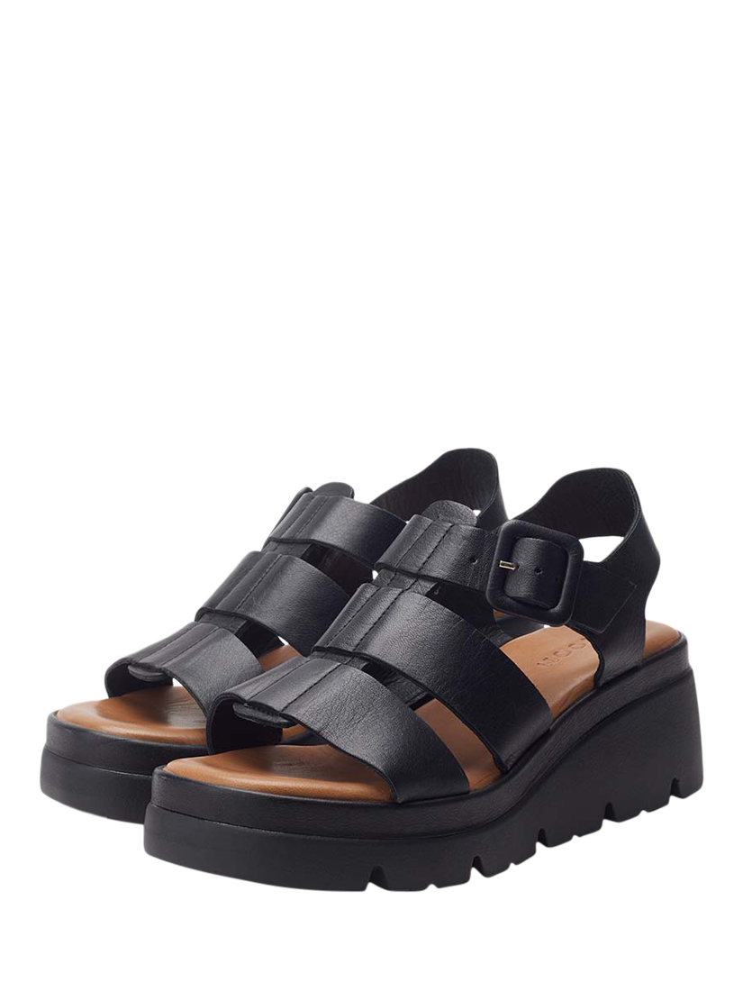 Moda in Pelle Shoon States Leather Gladiator Sandals, Black