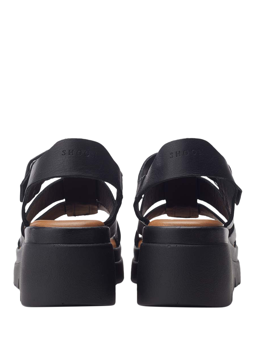 Moda in Pelle Shoon States Leather Gladiator Sandals, Black