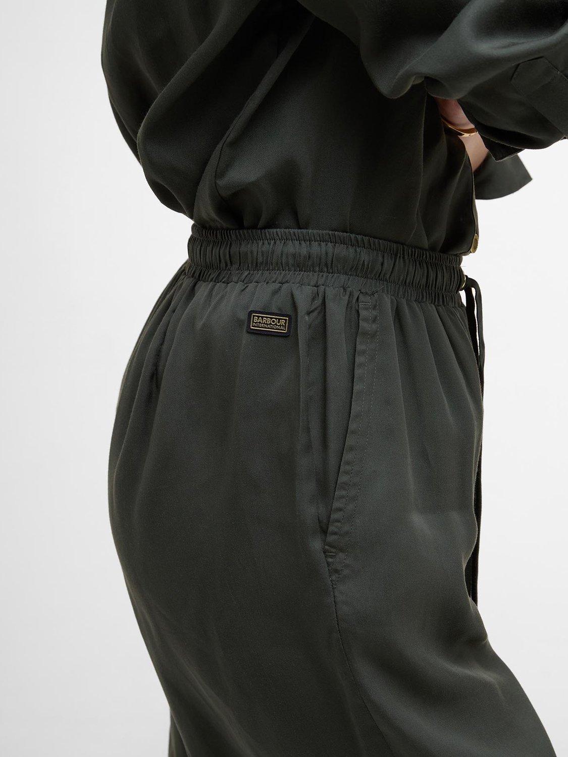 Barbour International Clara Wide Leg Trousers, Envy