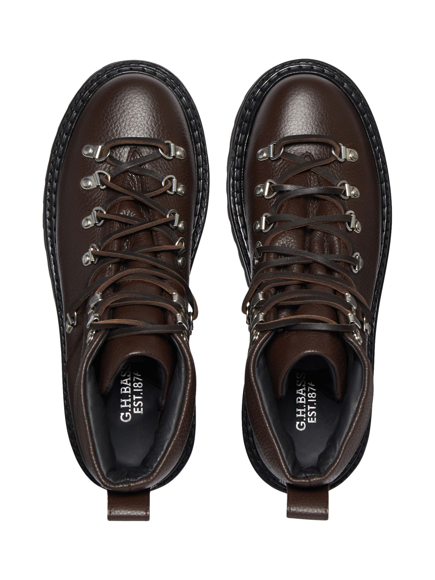 G.H.BASS Mason Alpine Leather Military Boots, Dk Brown